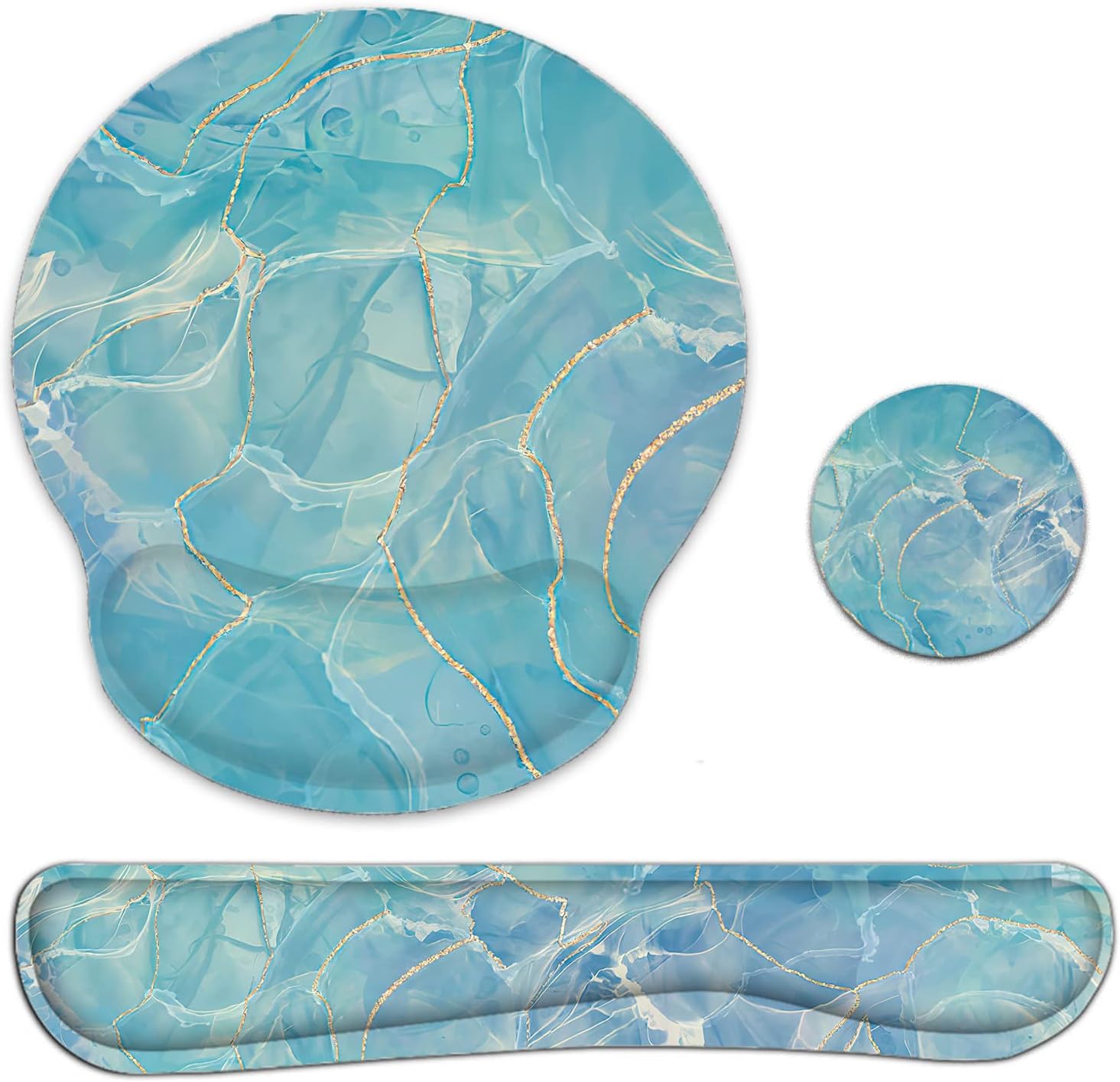 Amazon.com : Mouse Pad Wrist Support Set, Canjoy 3-in-1 Keyboard Wrist ...