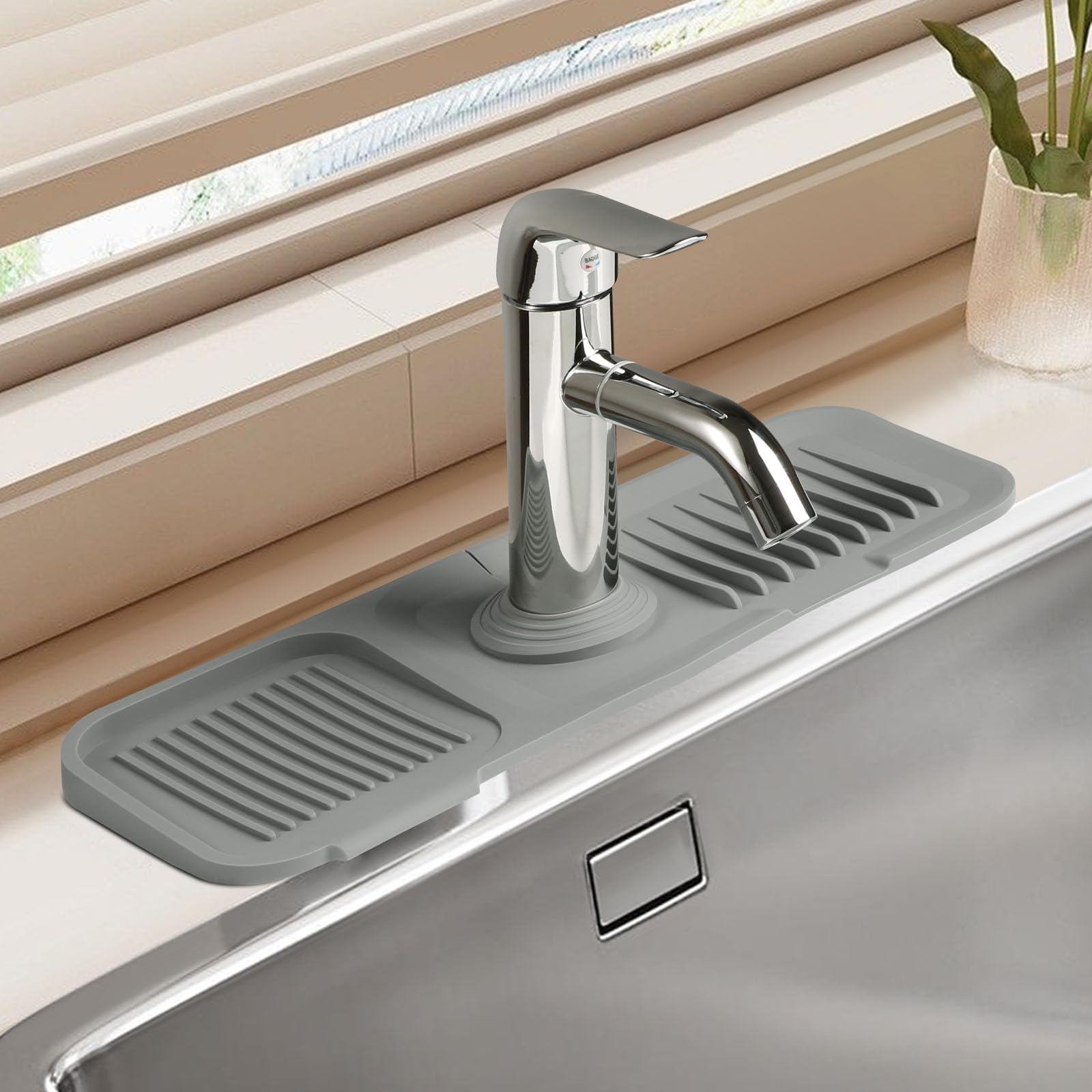 Amazon.com: Silicone Faucet Mat Gen 2 - Kitchen Sink Splash Guard With ...