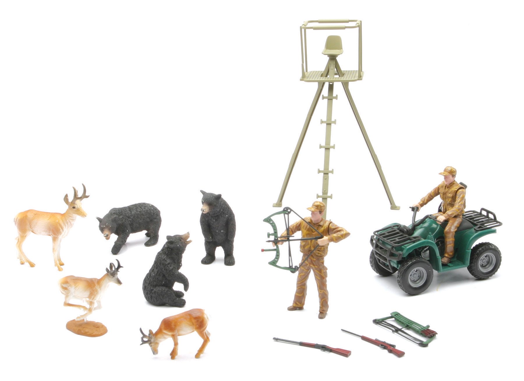 Amazon.com: Wild Hunting Bear & Antelope Large Playset by New Ray ...