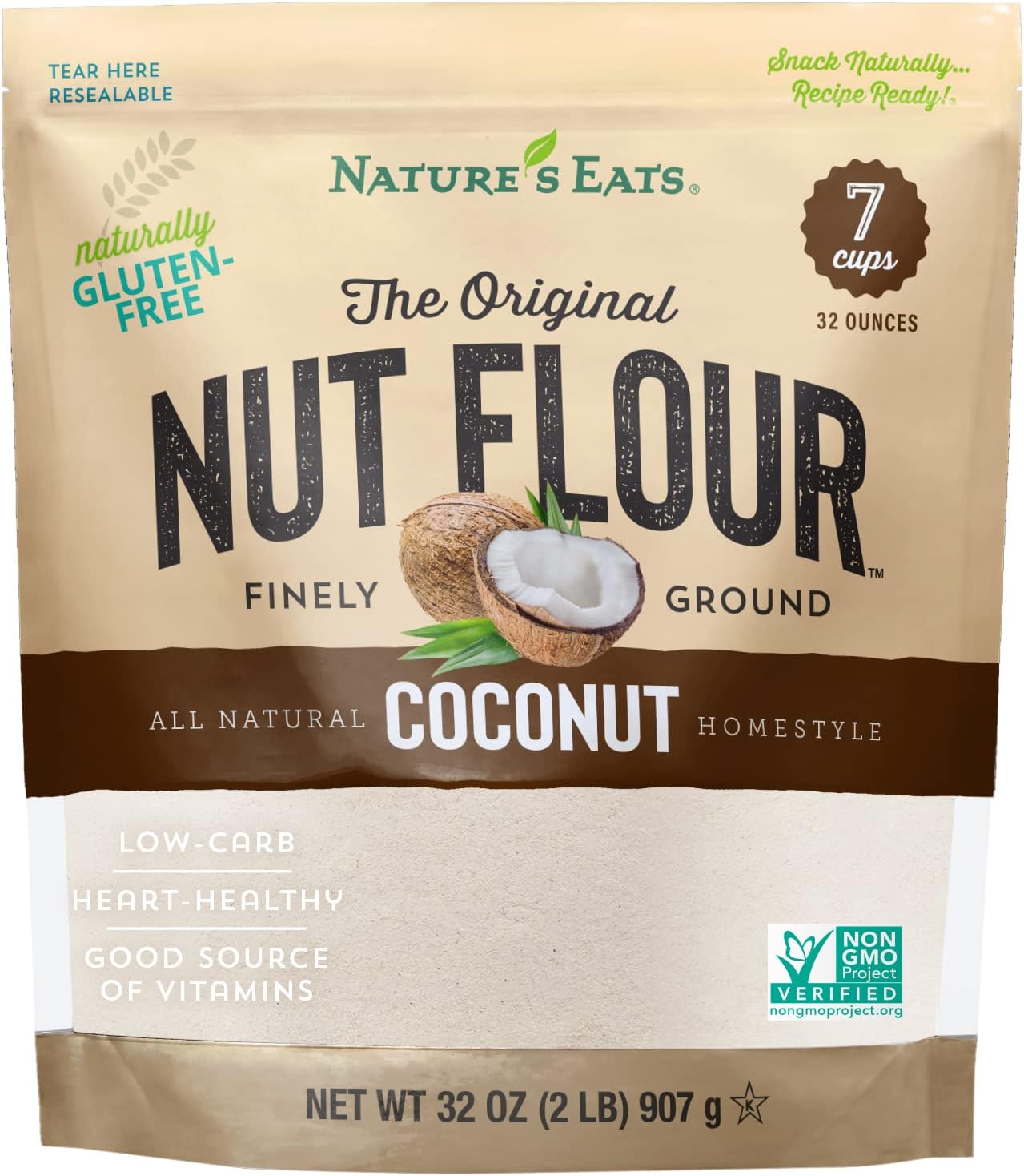 Amazon.com : Nature's Eats Pecan Flour Finely Ground, 16 Ounce ...