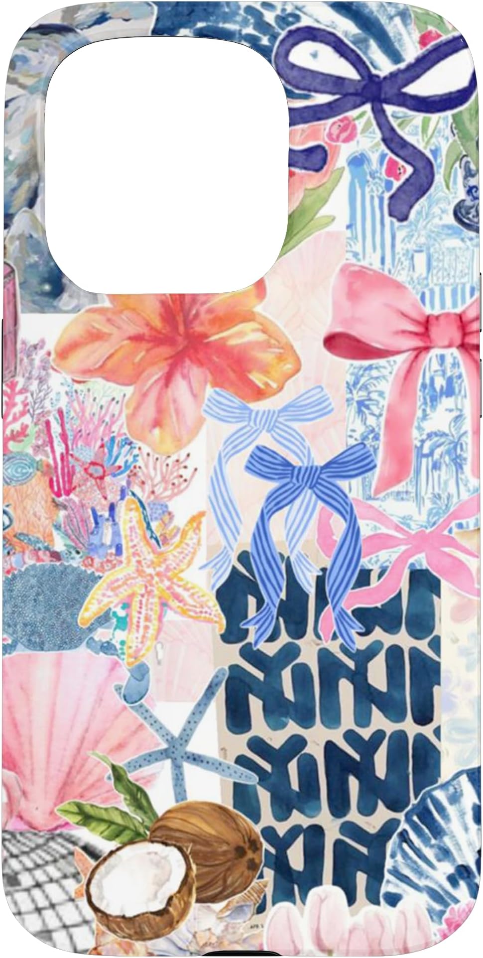 Amazon.com: Beachy Blue Coquette Coastal Collage Preppy Cute Aesthetic ...