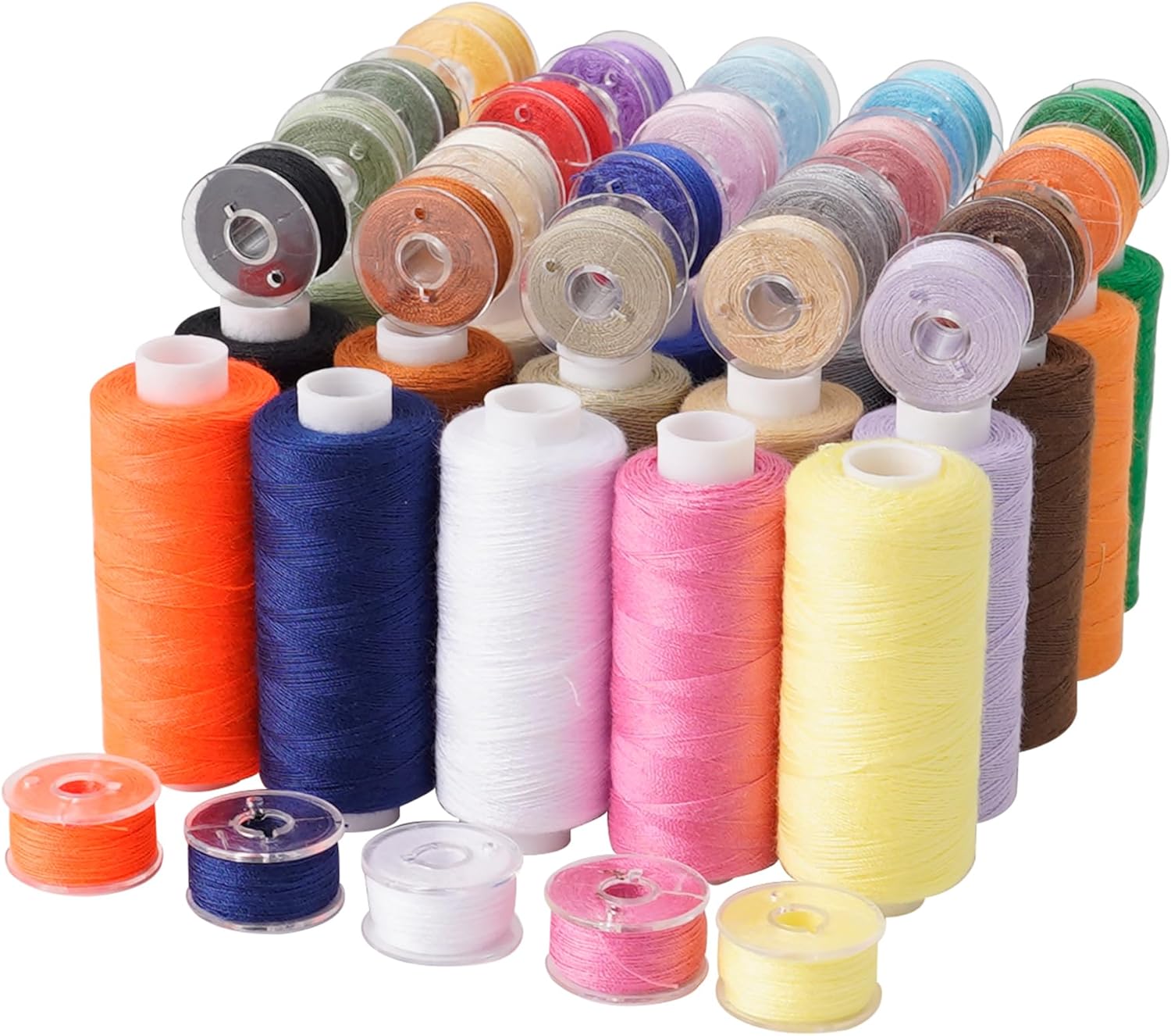 Amazon.com: 50PCS Sewing Thread Kit, 25 Colors, Each 400 Yards per ...