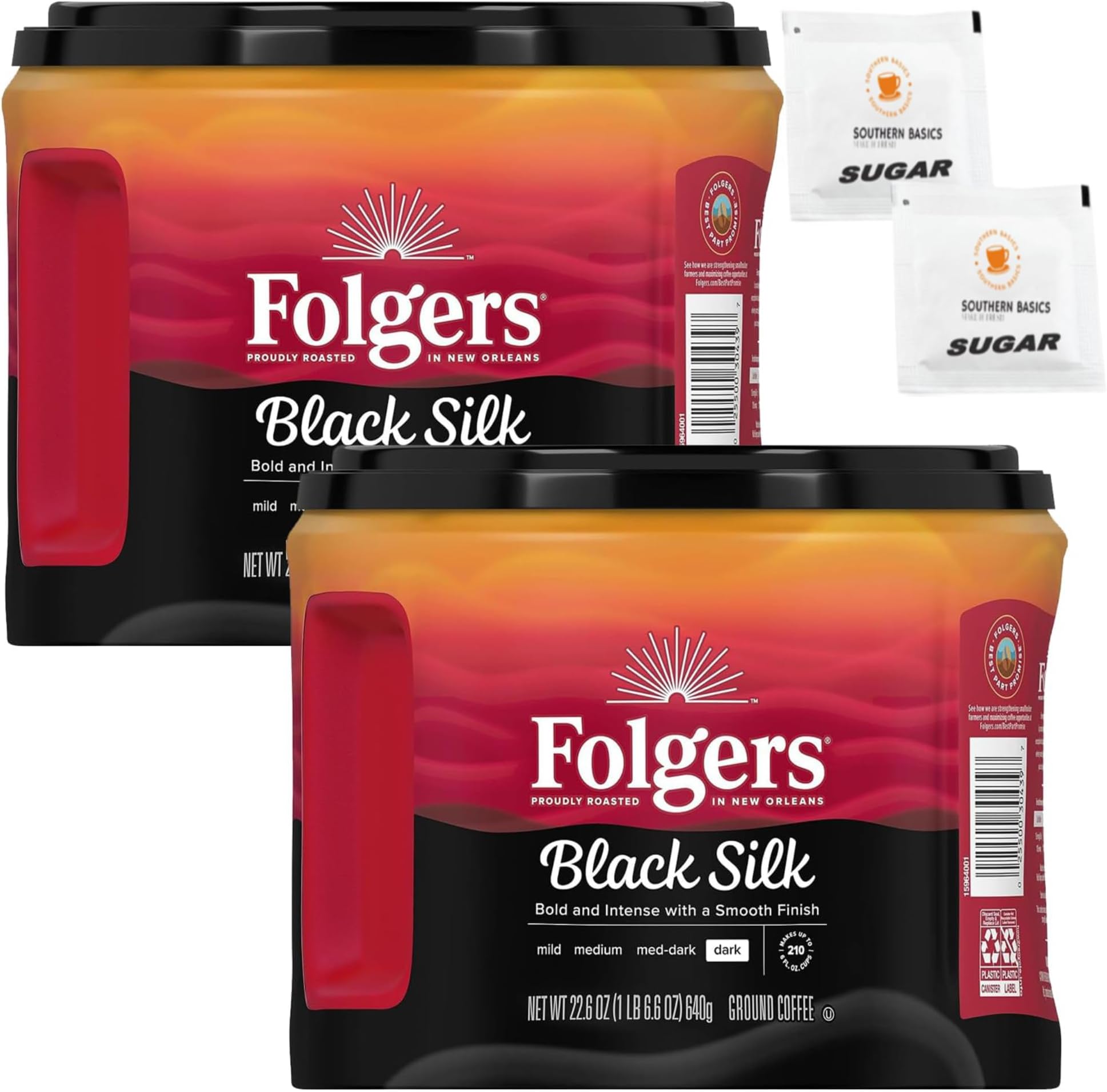 Amazon.com : Folgers dark roast Ground Black Silk Coffee (37 oz.) pack ...