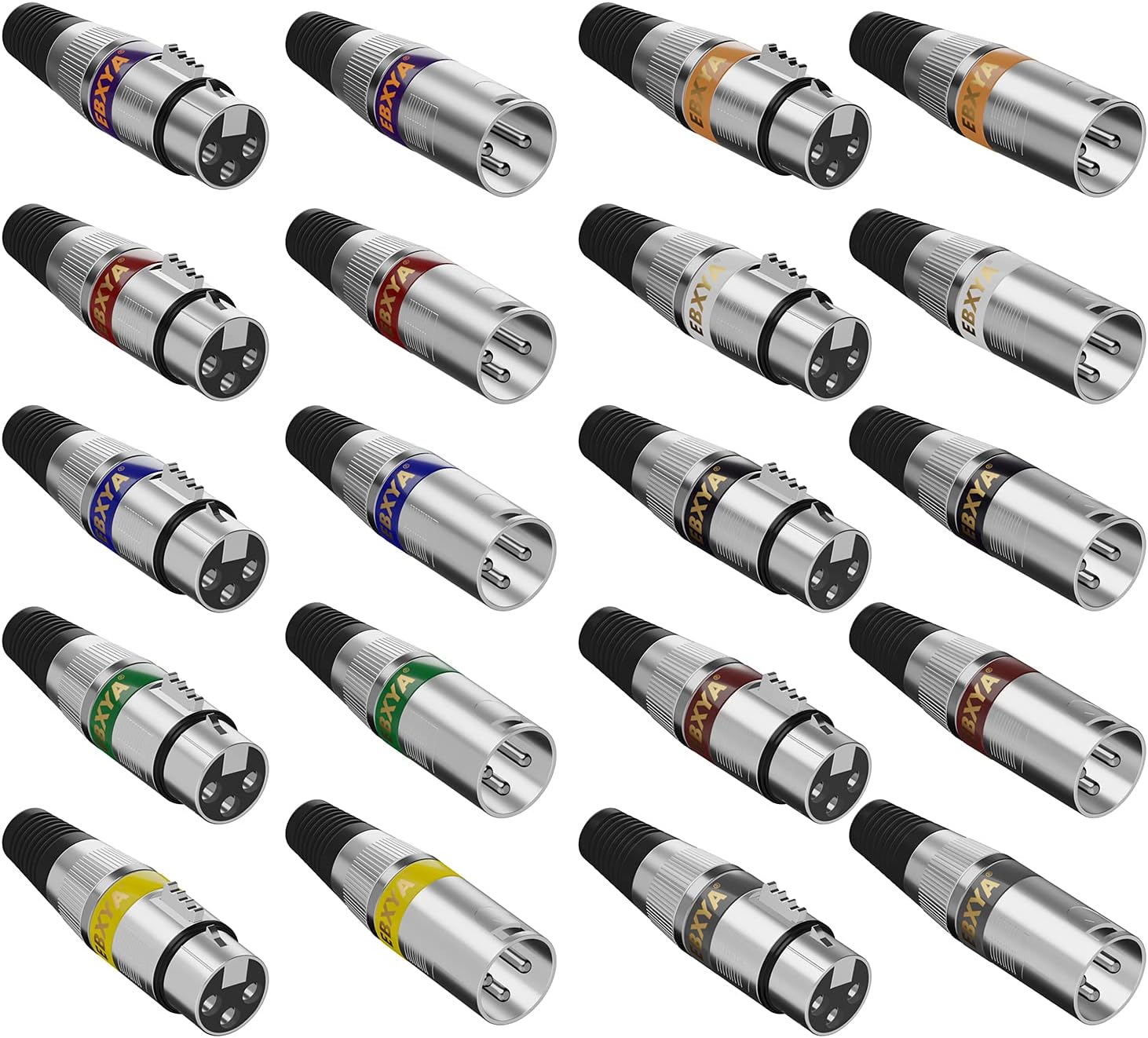 Amazon.com: Neewer 20-Piece 3 Pin XLR Solder Type Connector - 10 Male ...