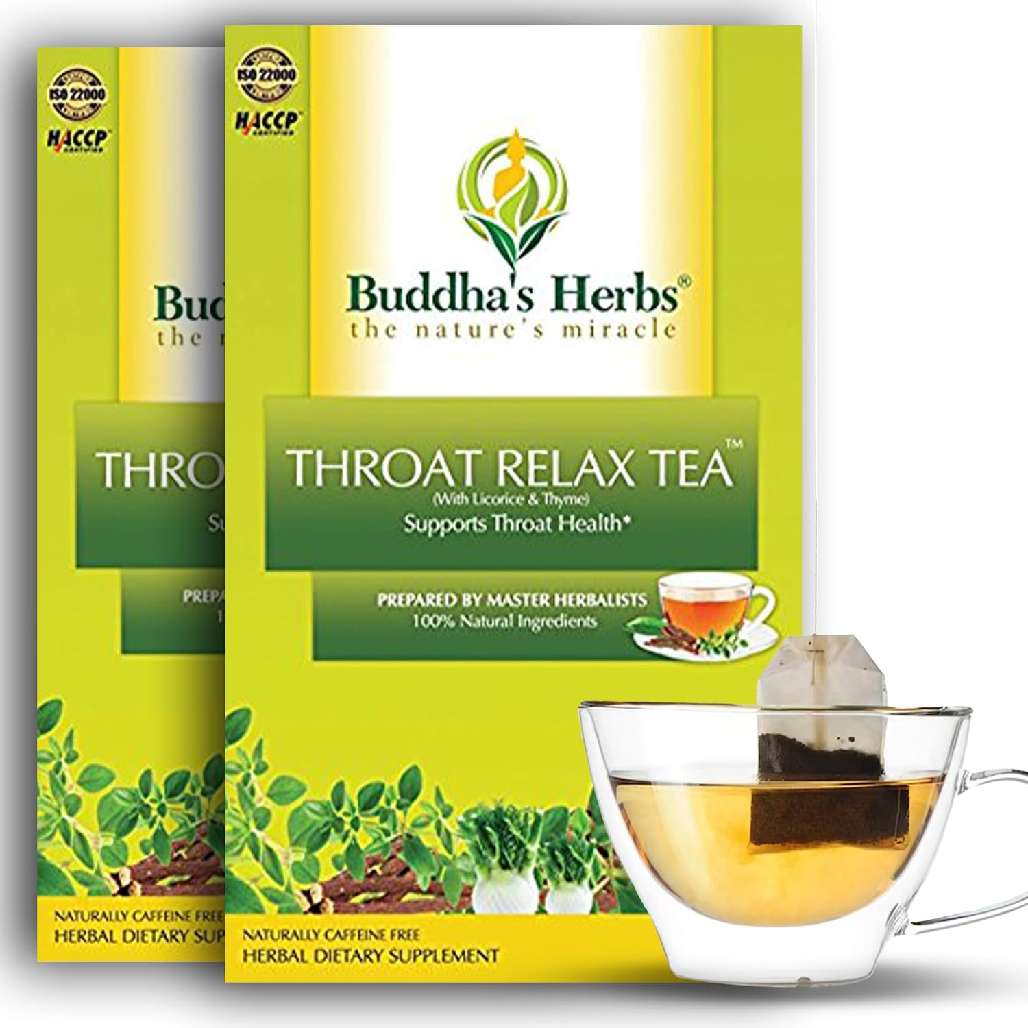 Amazon.com : Throat Relax Tea (Pack of 2, 44 Tea Bags) - Decaffeinated ...