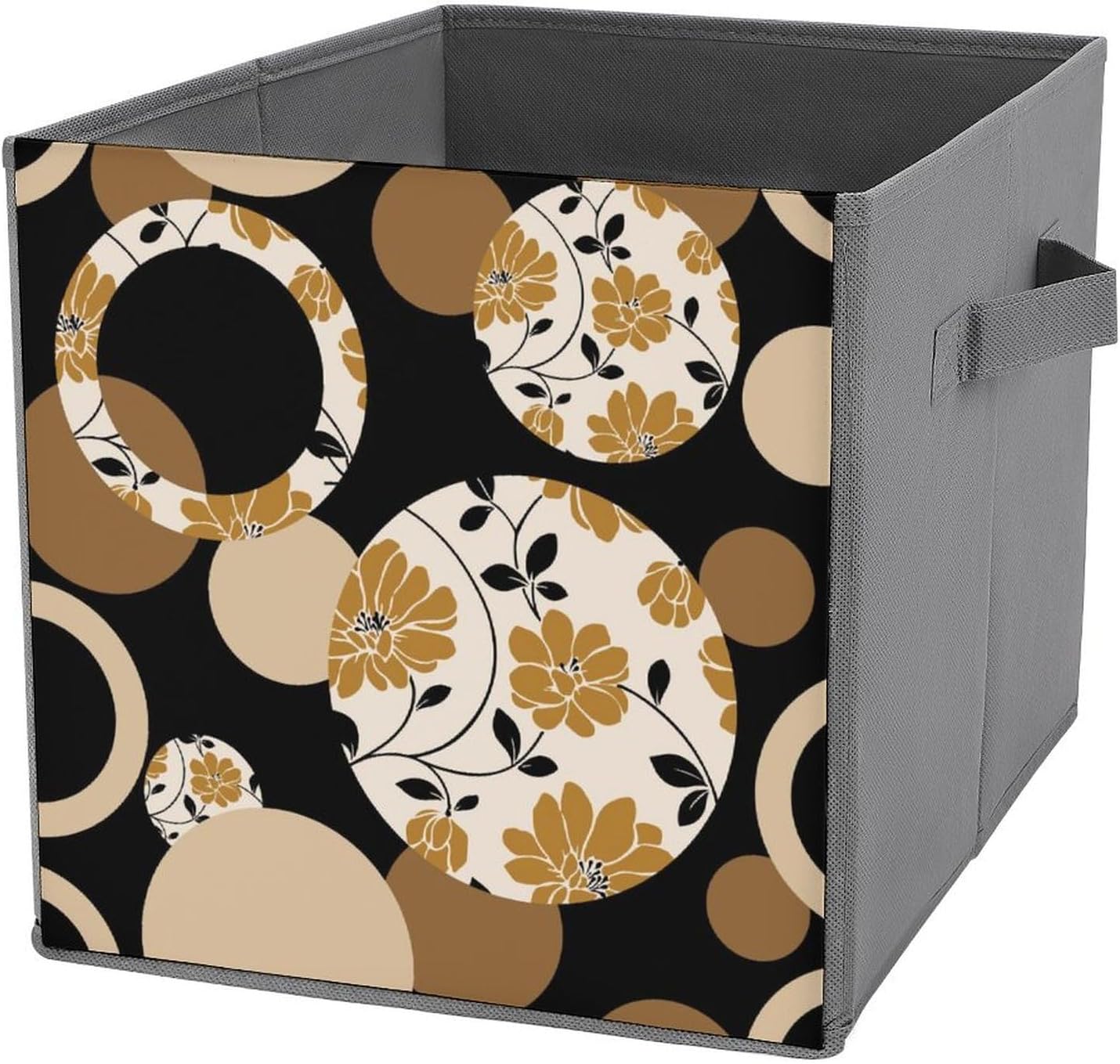 Amazon.com: DamTma Storage Bins Cubes Boho Gold Floral Collapsible ...