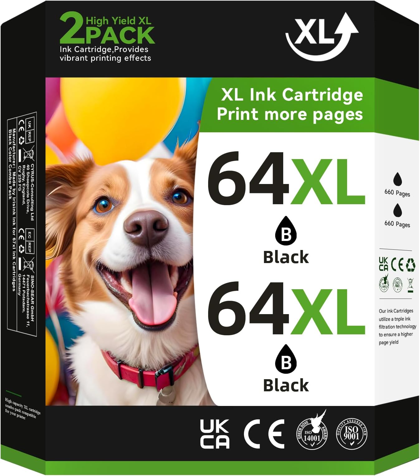 Amazon.com: Printer Ink 64 for HP 64XL Black Ink Cartridge for HP Ink ...