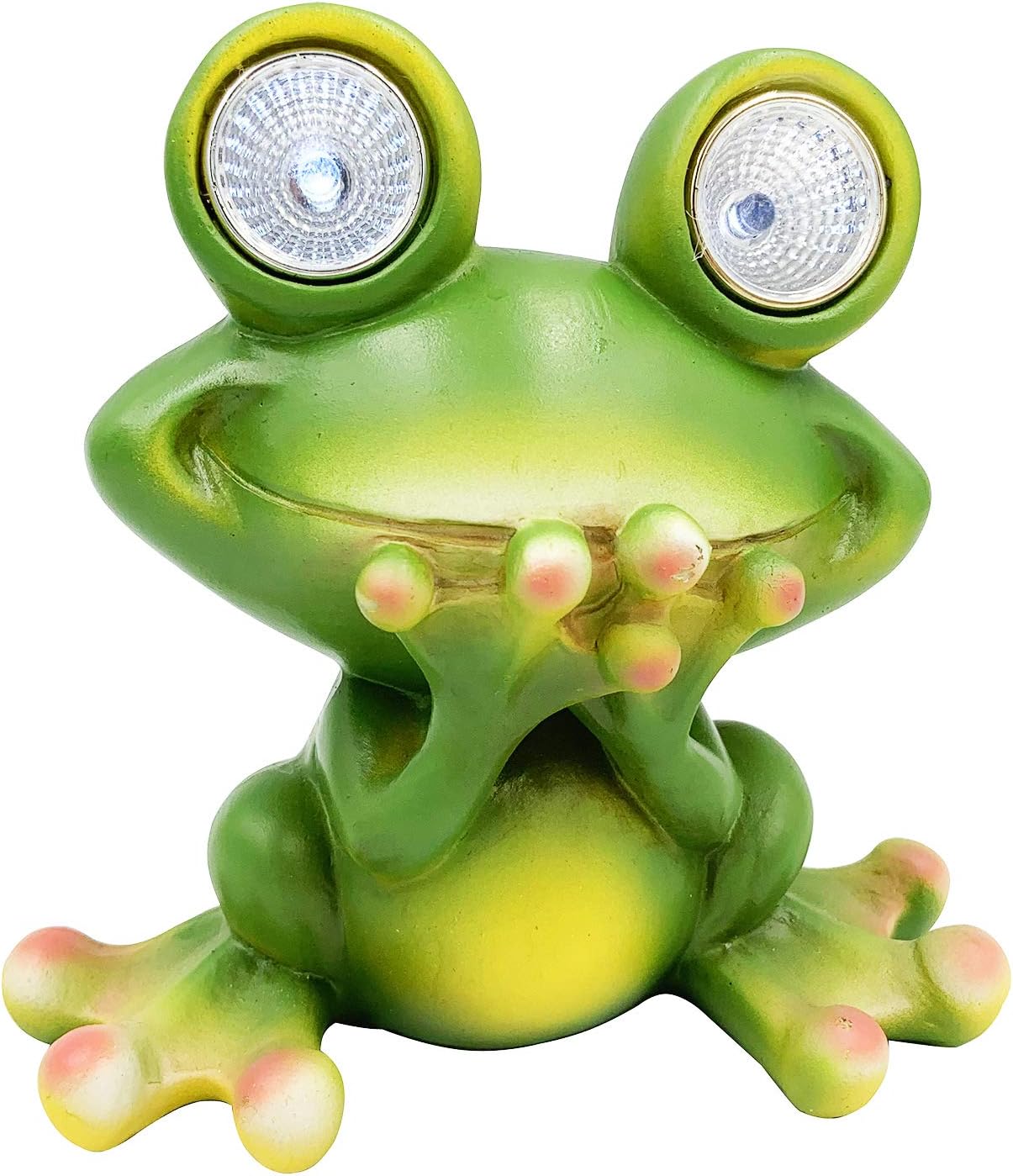 Bo Toys Solar Powered Frog with 2 Birds Outdoor LED Garden Light Decor ...
