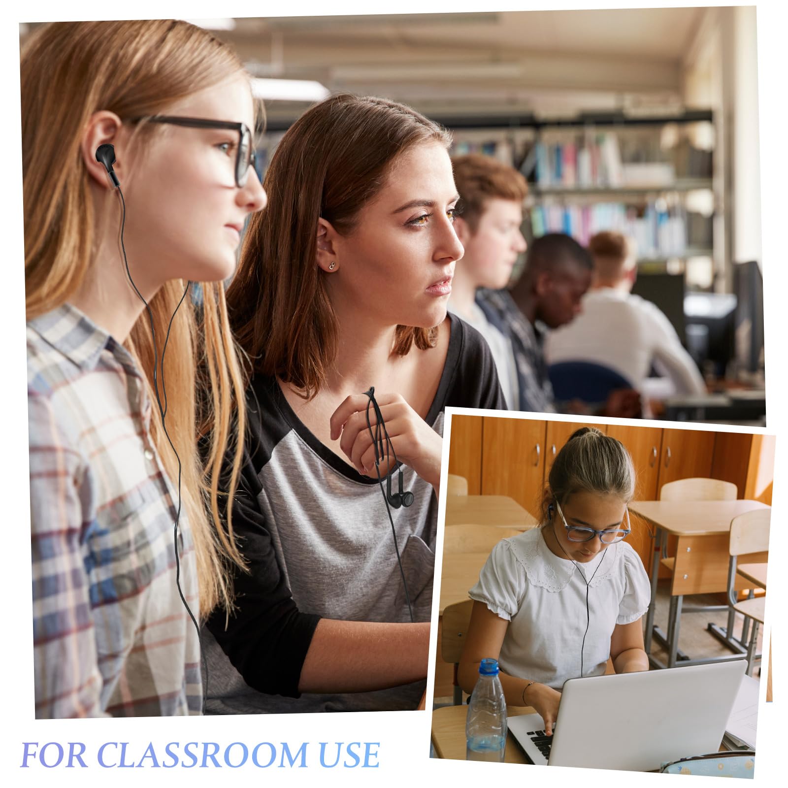 Snapklik.com : Kanayu 100 Pack Bulk Earbuds For Kids Students Classroom ...