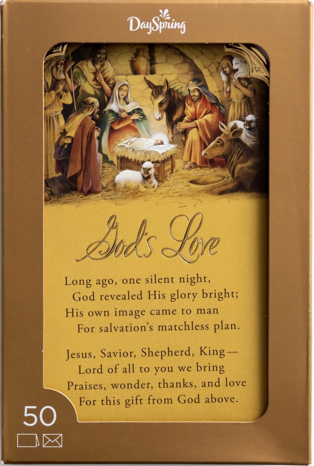 DaySpring - God's Love Nativity- 50 Bulk Christmas Boxed Cards and ...