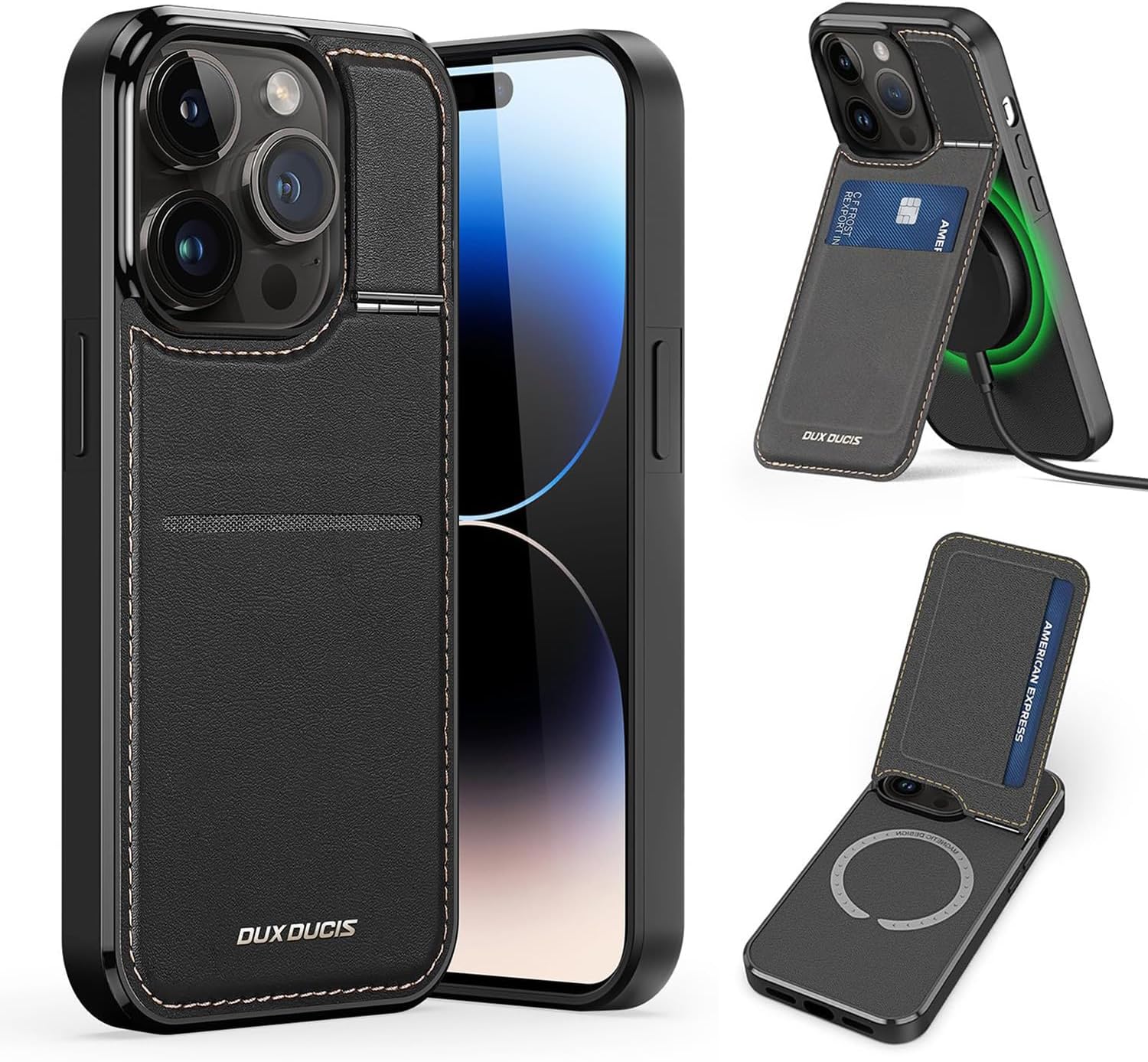 Amazon.com: VALUEAGLE iPhone 15 Pro Wallet Case with Card Holder ...