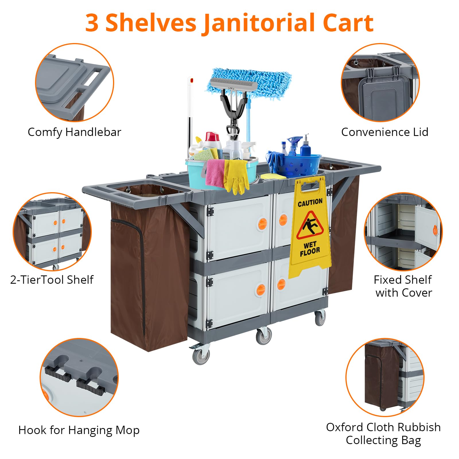 Snapklik.com : Commercial Janitorial Cart