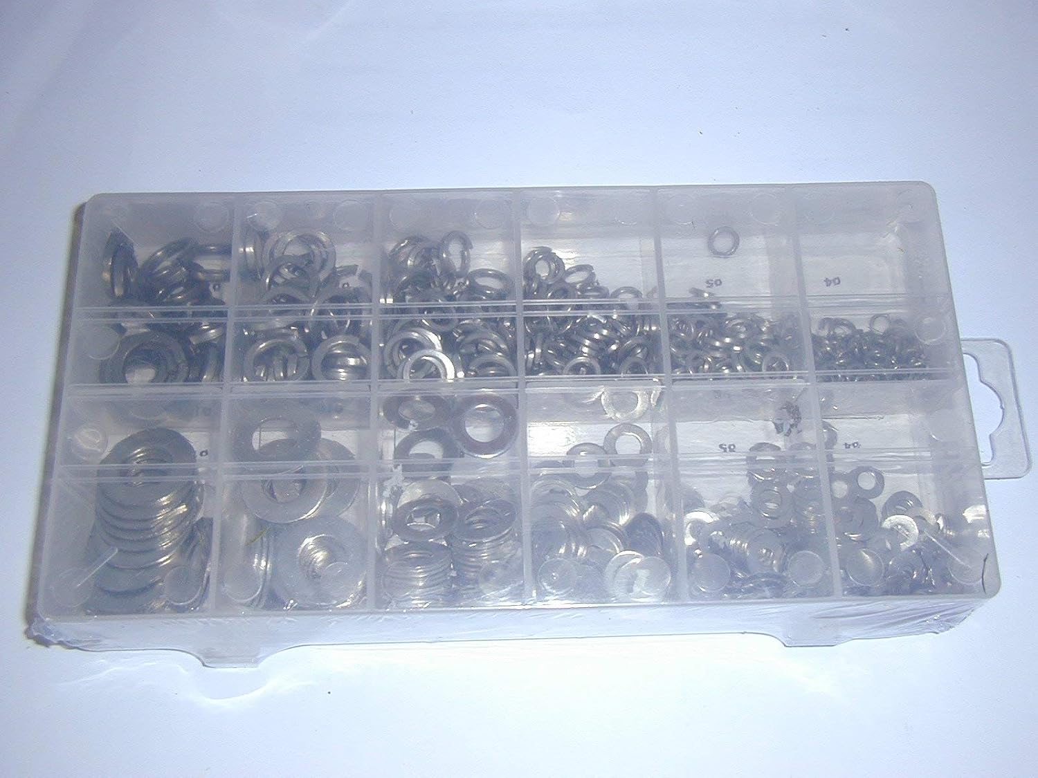 790pc Stainless Steel Flat Spring Washer Assortment : Amazon.co.uk: DIY ...