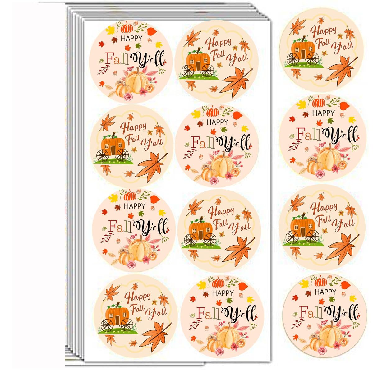 Amazon.com: Happy Fall Y'all Stickers,Thanksgiving Stickers 1.5 Inch ...