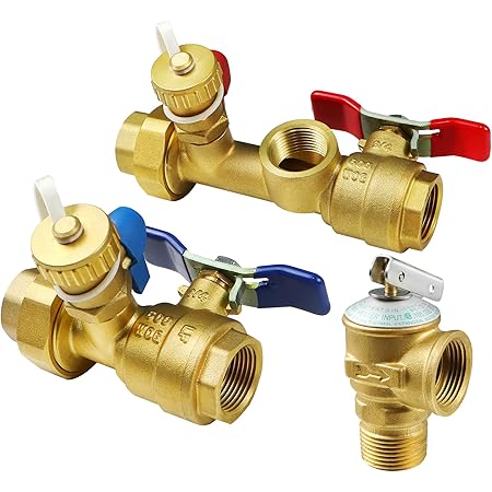3/4 Inch IPS Isolator Tankless Water Heater Service Valve Kit with ...