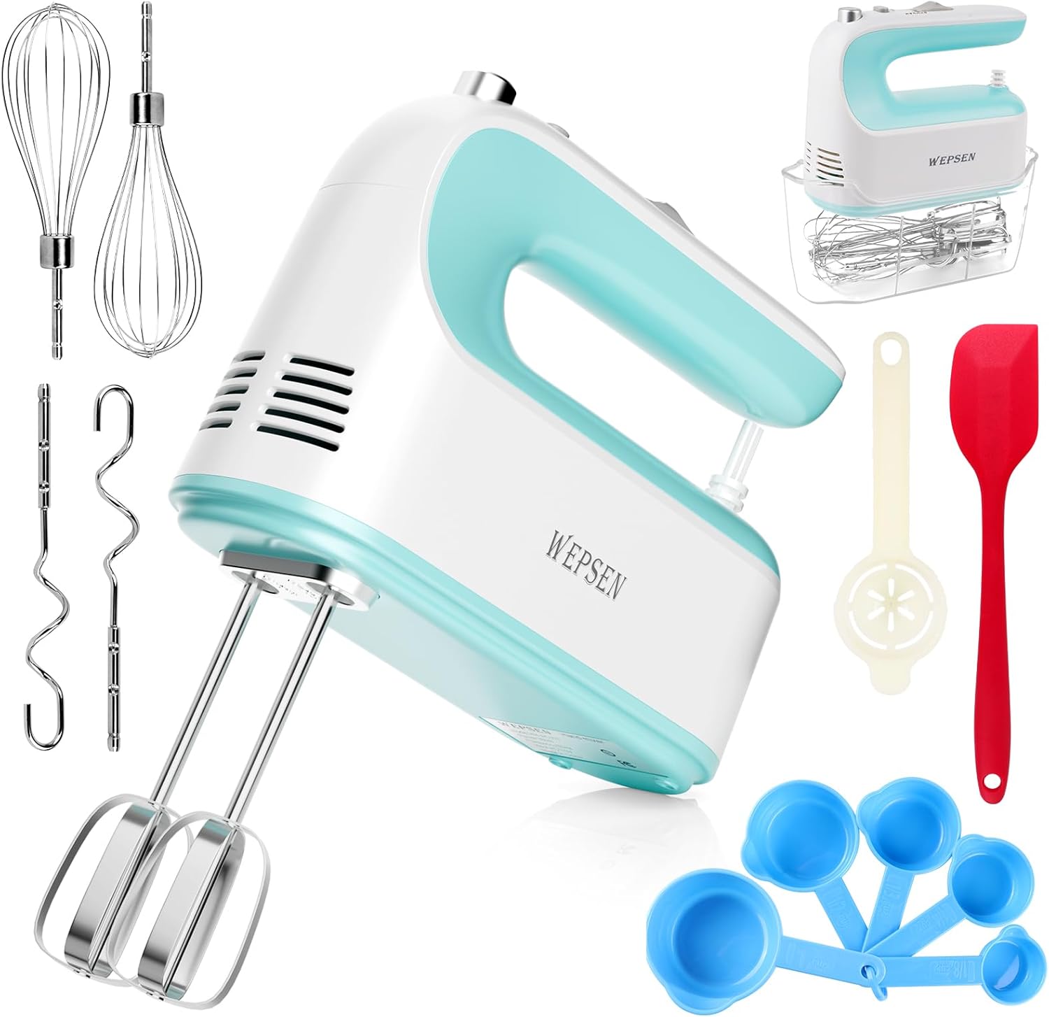 Amazon.com: Hand Mixer Electric Handheld, 380W Electric Mixer with ...