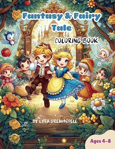 Fantasy & Fairy Tale Coloring Book: Relaxing and Imaginative Fun for ...