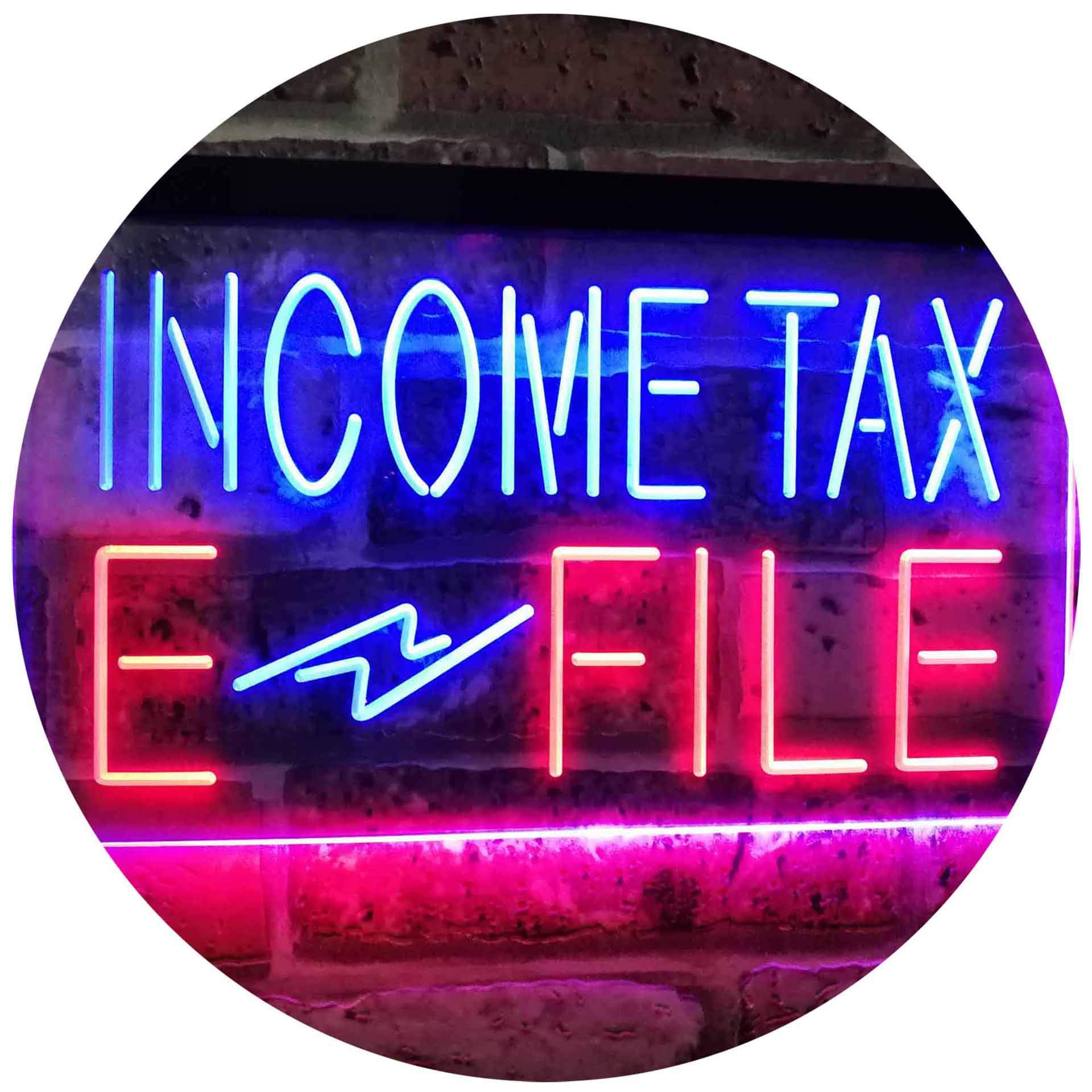 Amazon.com: ADVPRO Income Tax E-File Indoor Display Dual Color LED Neon ...