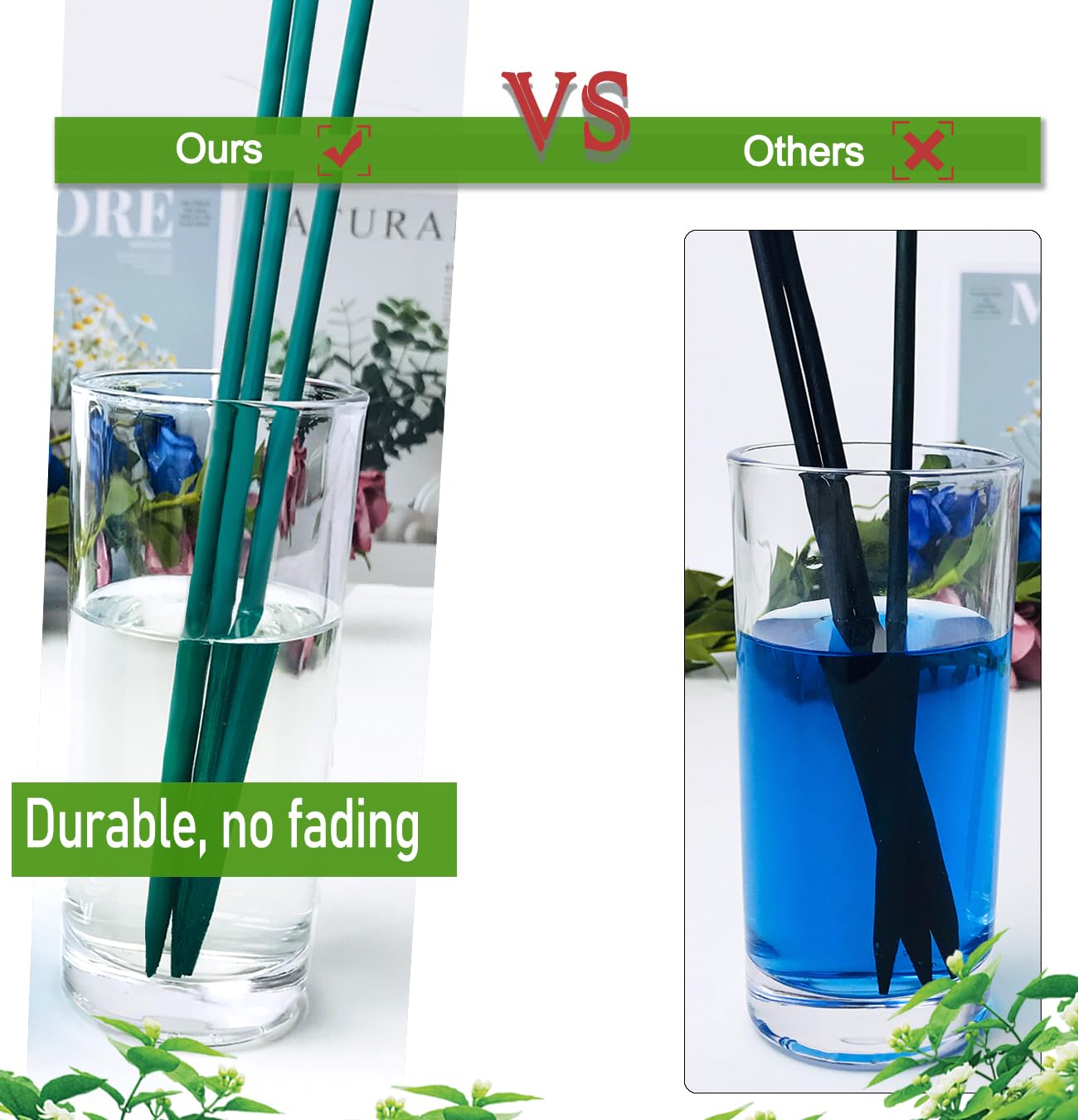 Snapklik.com : 30Pcs Plant Stakes,17 Inch &12 Inch Wood Bamboo Plant ...