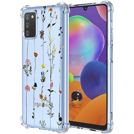 Amazon.com: OEURVQO for Galaxy A03S Case Samsung A03S SM-A037U Case Clear Floral Flower Pattern ...