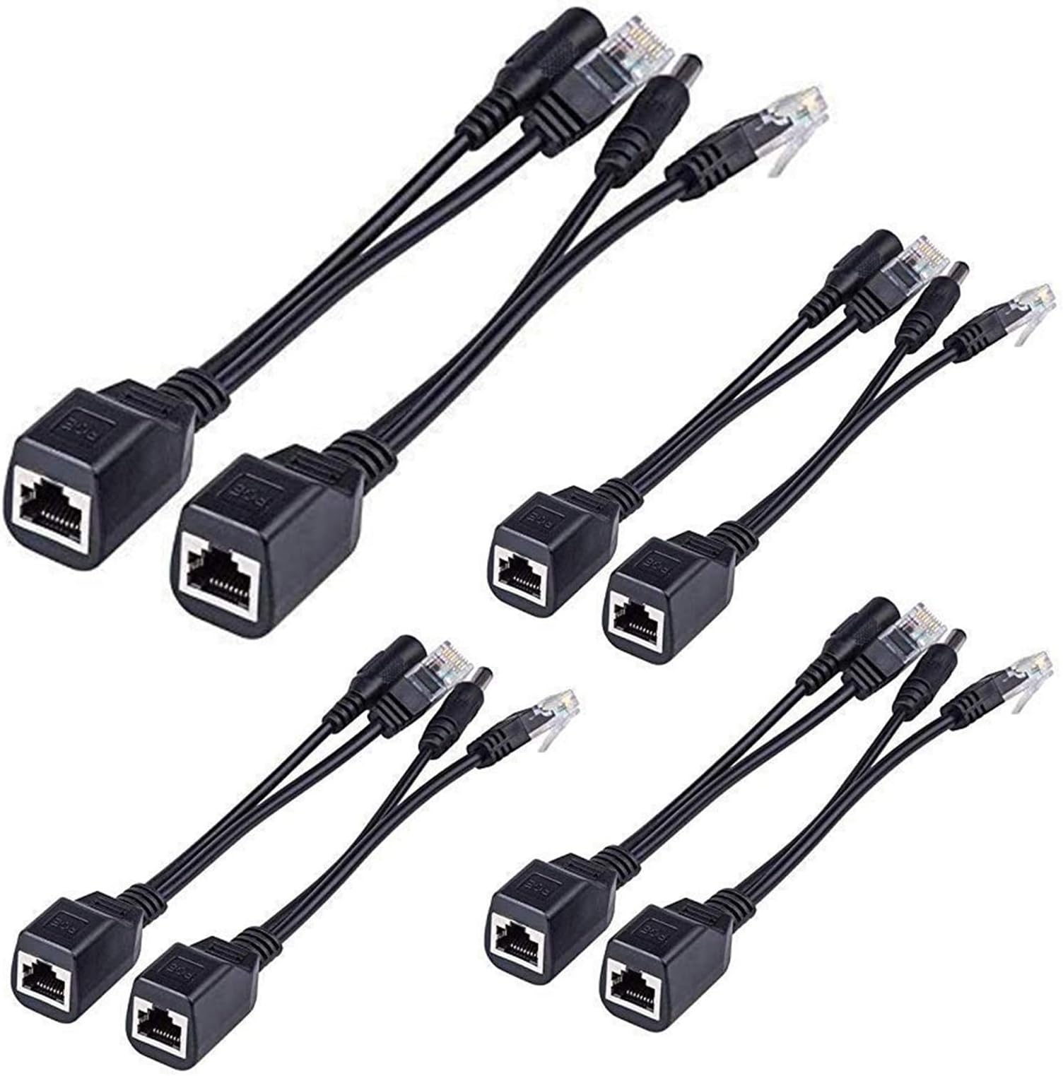 Amazon.com: 5 Pairs Passive PoE Injector and PoE Splitter Kit with 5 ...