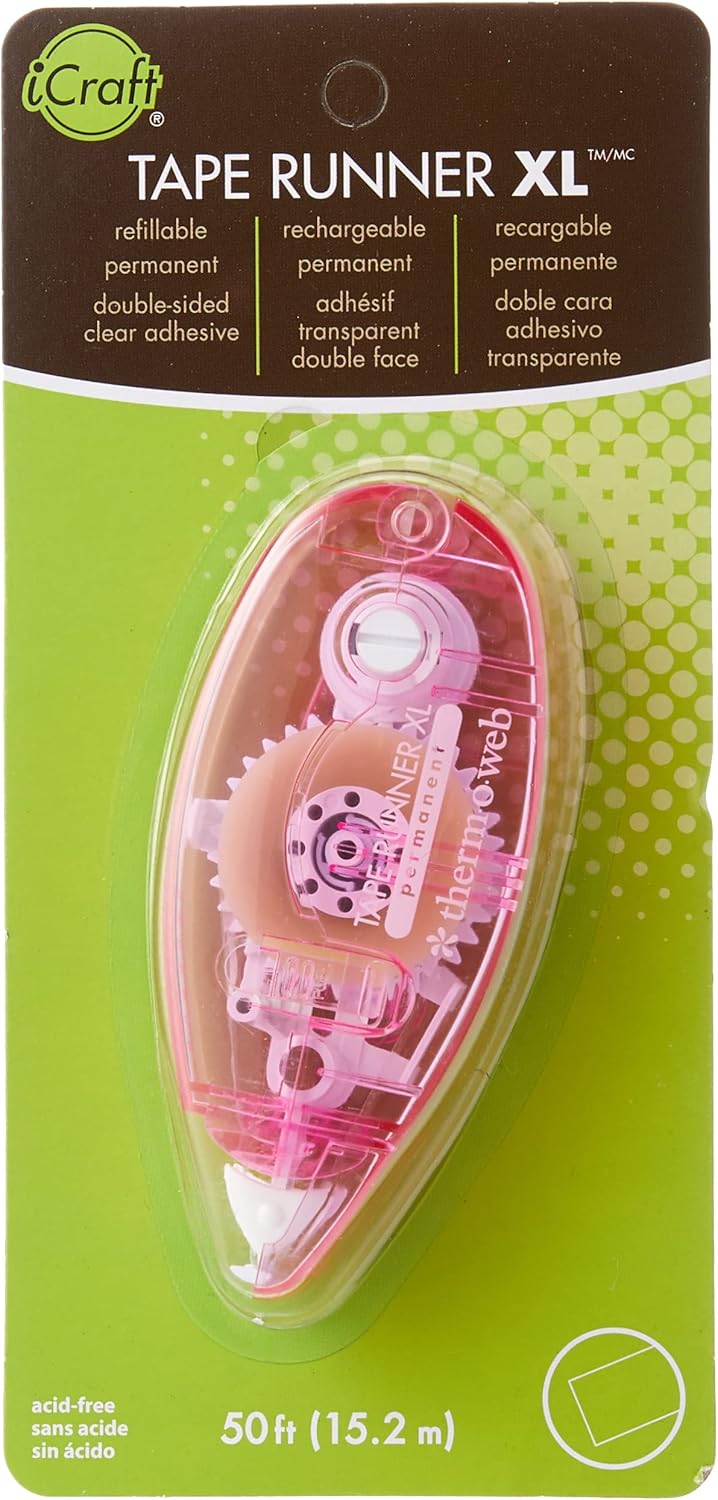 Amazon.com: iCraft Tape Runner XL Permanent Adhesive, 6/16" x 600 ...