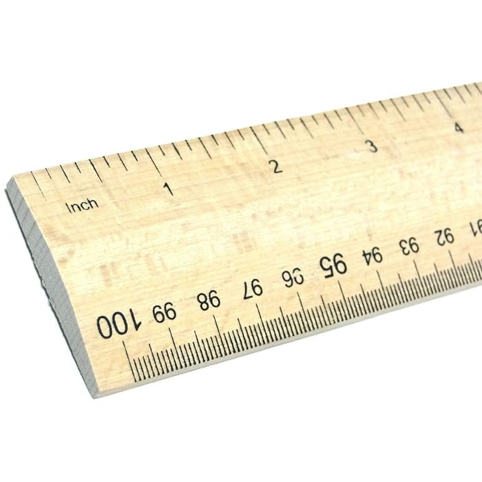 Buy Habercrafts Wooden Rule 1 Meter Yard Stick Ruler Imperial & Metric ...