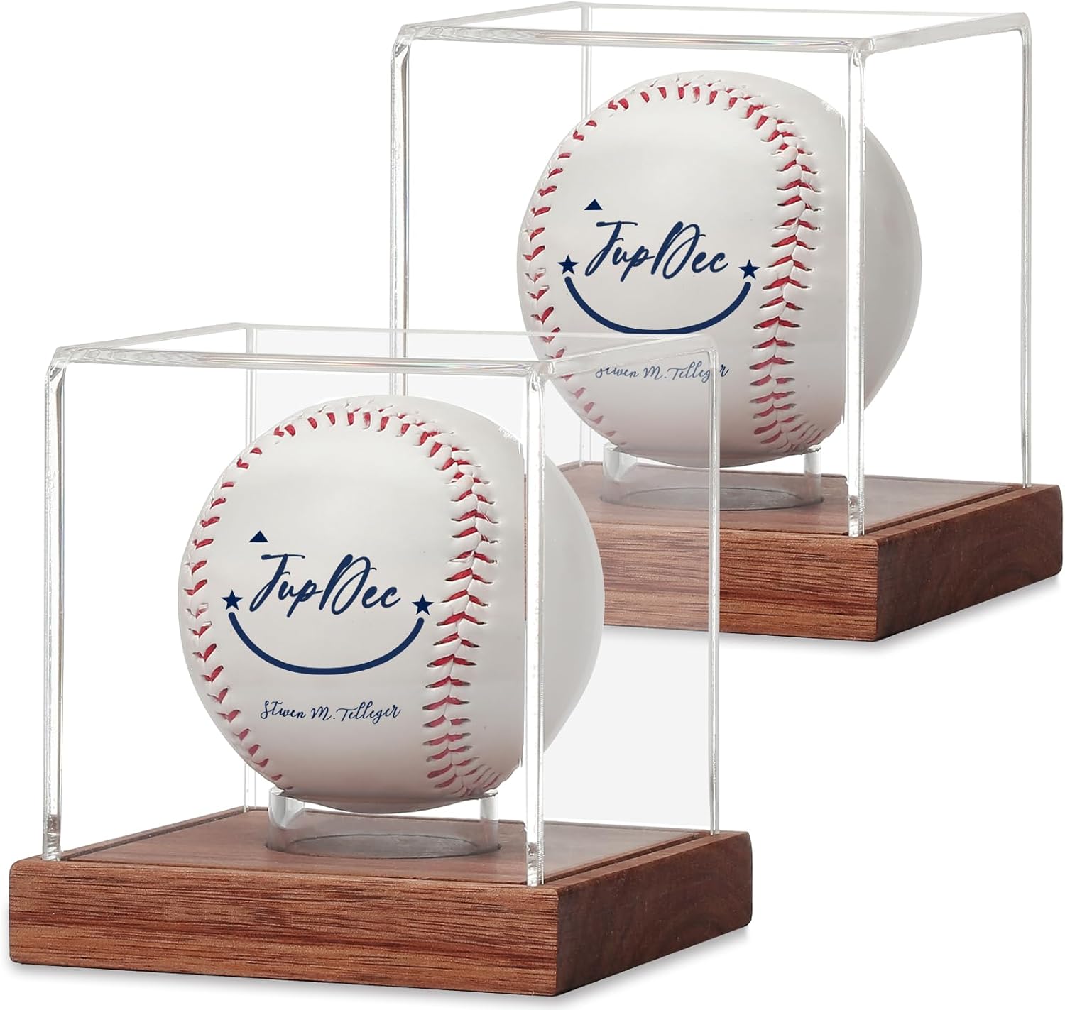 Amazon.com: JupDec Baseball Display Case, Clear Cube Baseball Holder ...