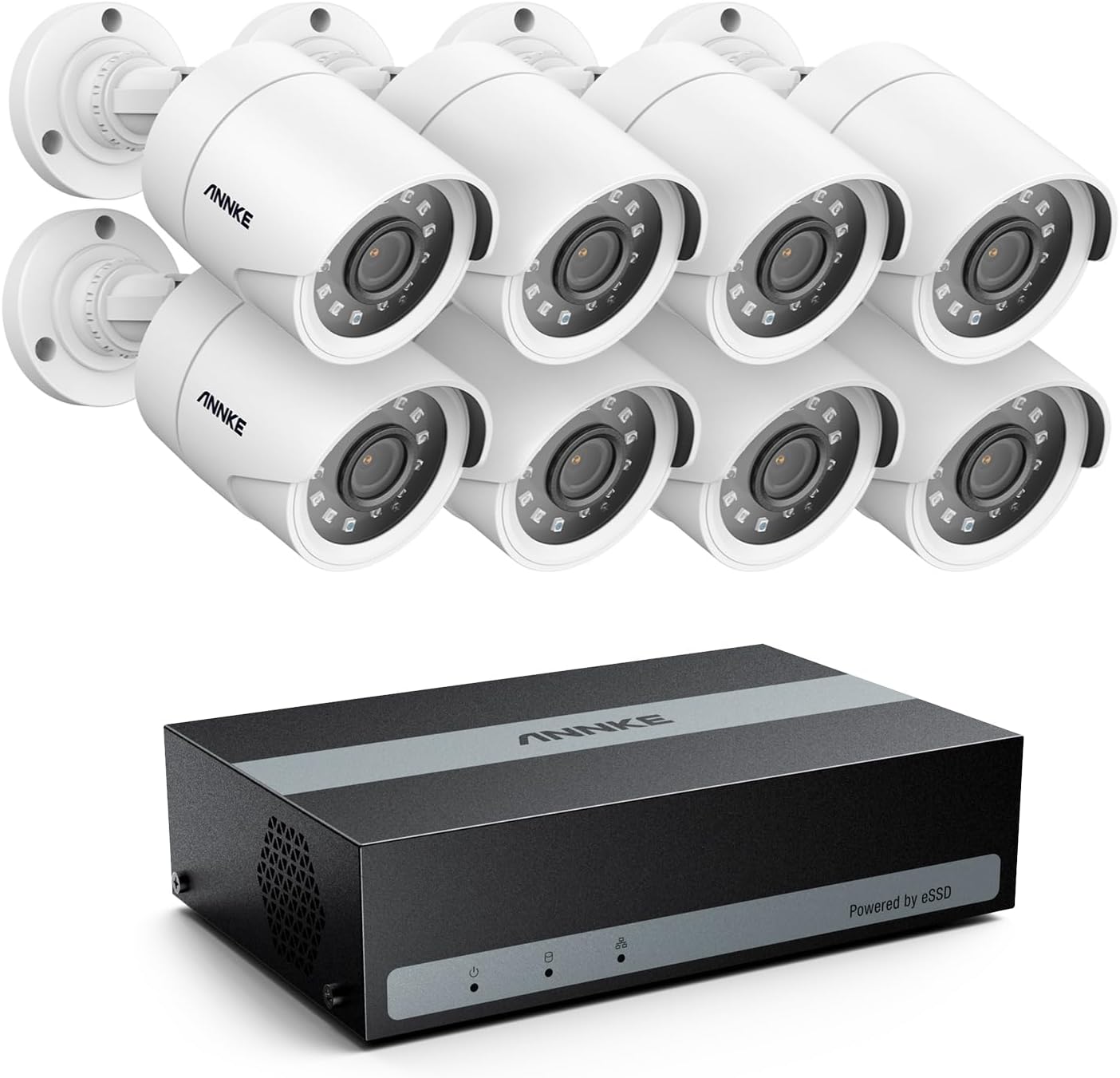 ANNKE Security Camera System, 8CH 3K Lite DVR with 1TB eSSD, H.265 ...
