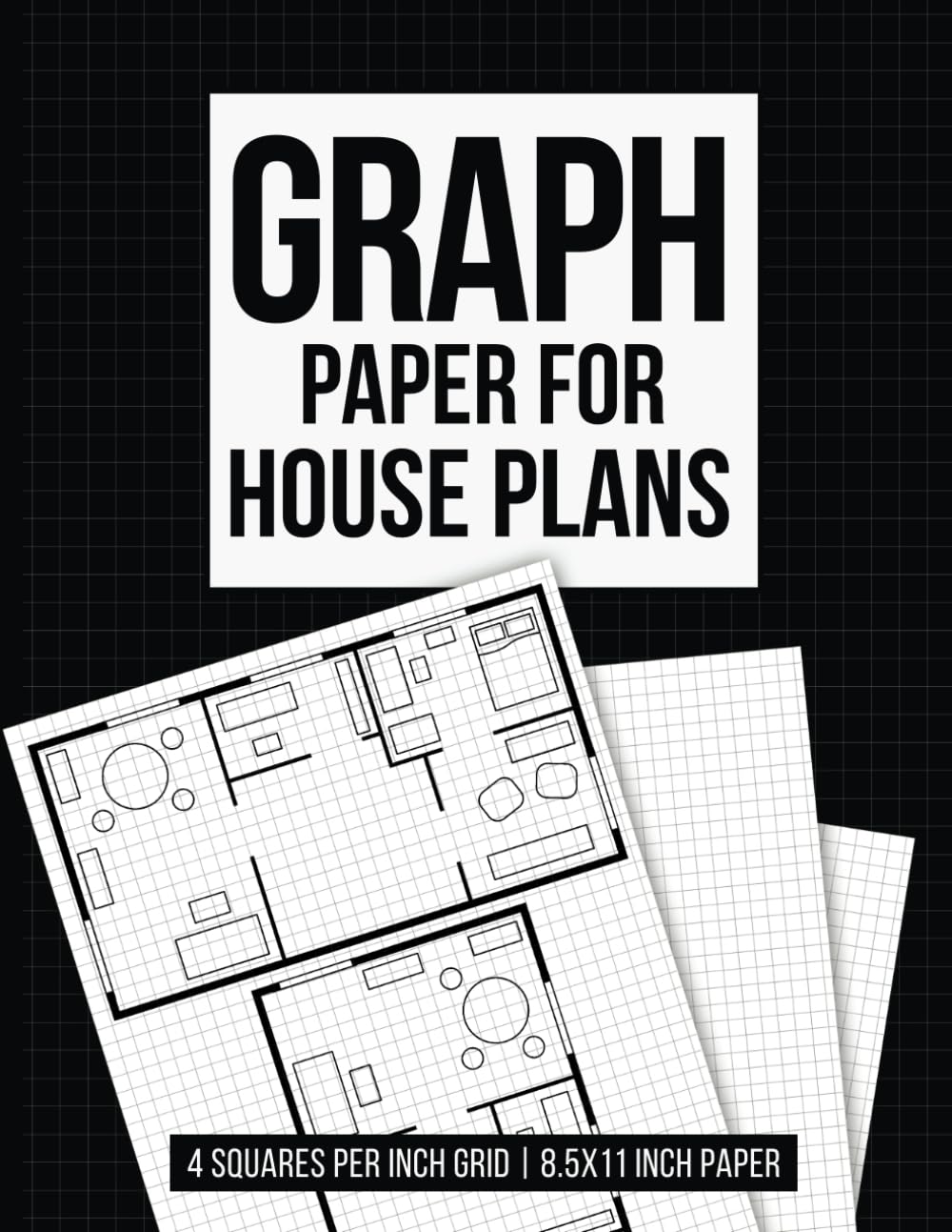 Graph Paper For House Plans: Grid Paper Notebook For Drawing Home ...