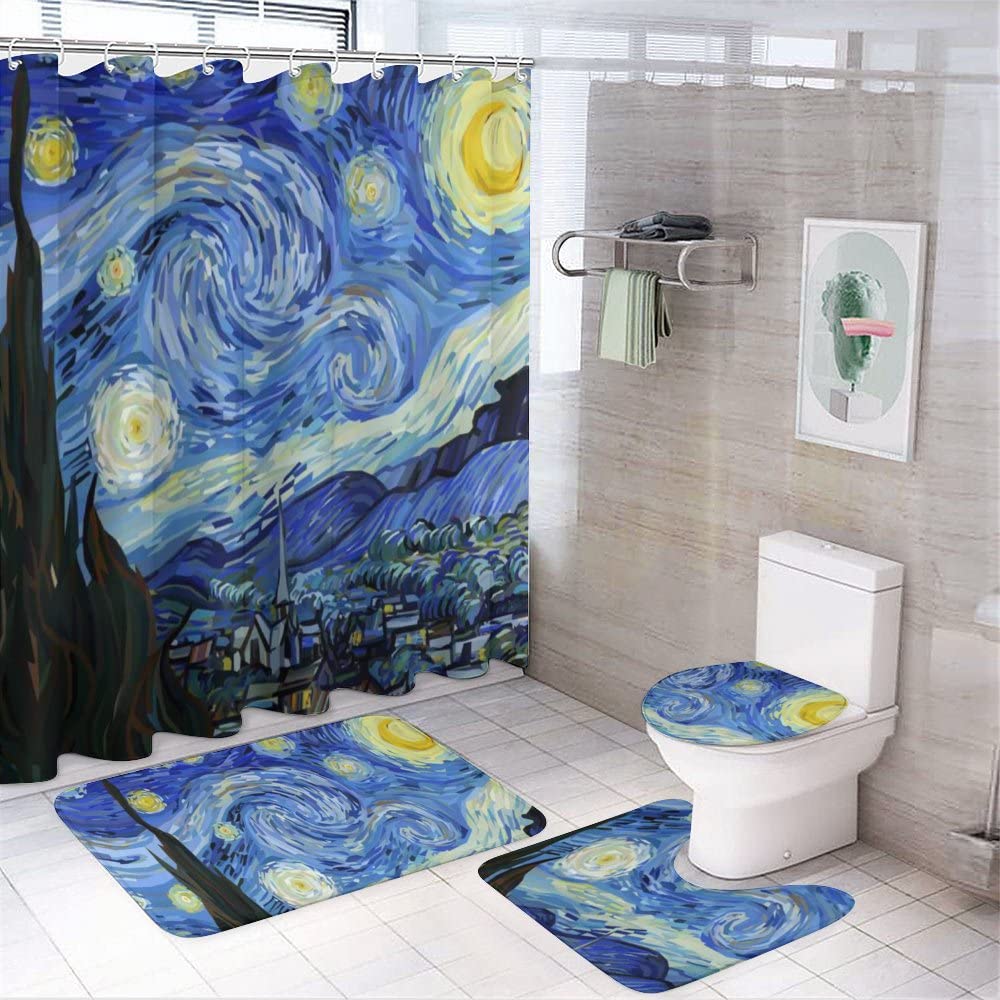 Rideau Douche 183x183cm Ensemble Salle De Bain Pamnest - Rideau Douche ...