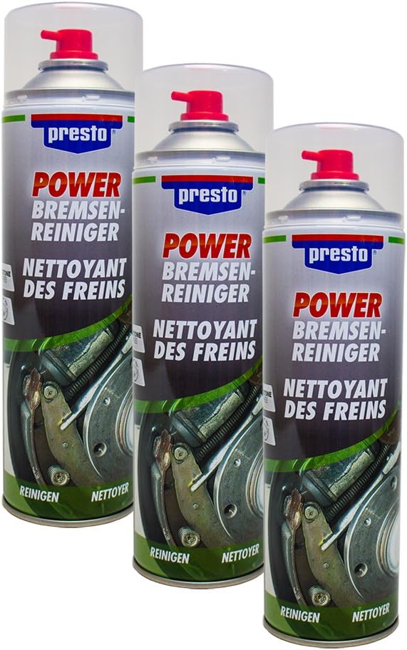 Presto 3X 315541 Power BREMSENREINIGER ÖL FETT SCHMUTZ BREMSFLÜSSIGKEIT ...