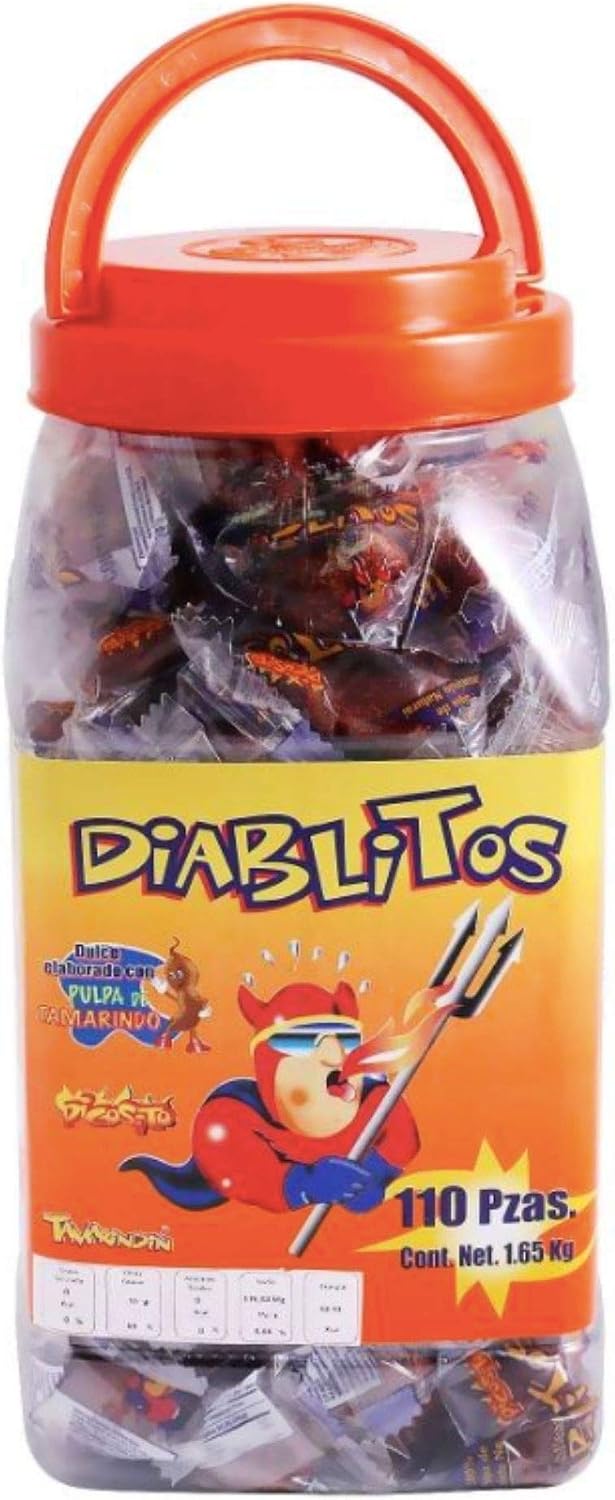 La Cubana Tamarindin Diablitos Dulce Para Fiestas Vitrolero - 110 ...