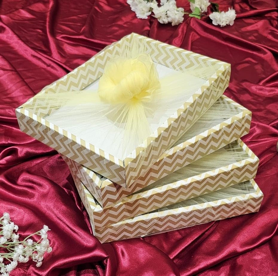 Buy LINE 'N' CURVES Wedding Theme Print Sweets Gift Packaging Boxes ...