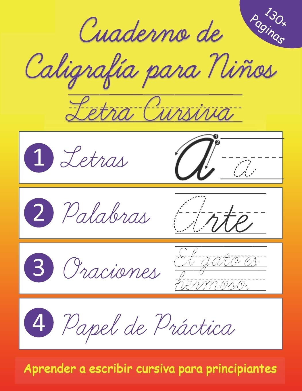 Buy Cuaderno de Caligrafía para Niños: Escribir Letra Cursiva en ...
