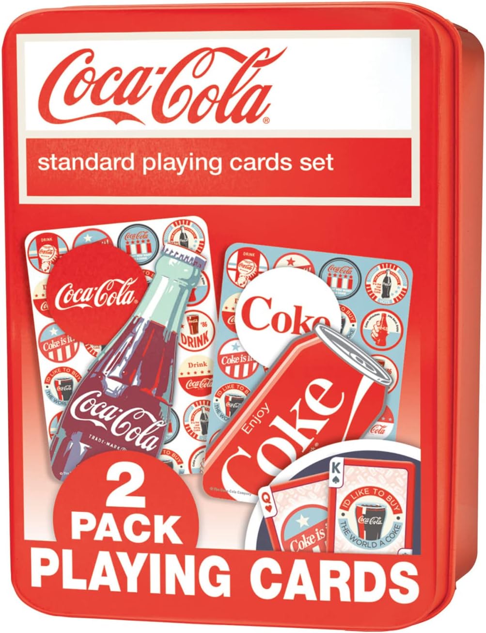 Amazon.com: MasterPieces Officially Licensed Coca Cola 2 Pack Playing ...