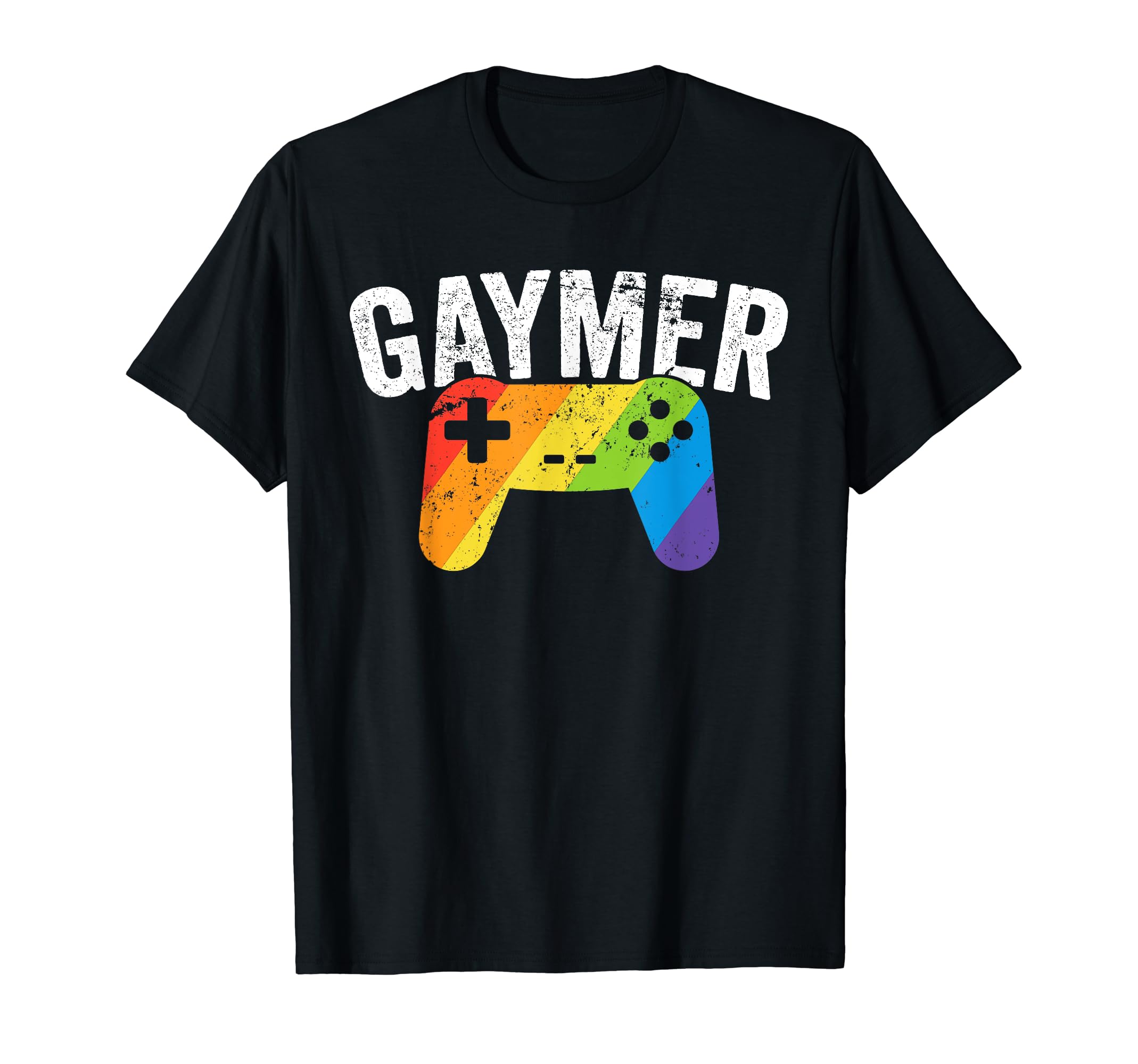 Amazon.com: Gaymer Pride LGBT T Shirt Rainbow Flag Gay Lesbian Gaming T ...