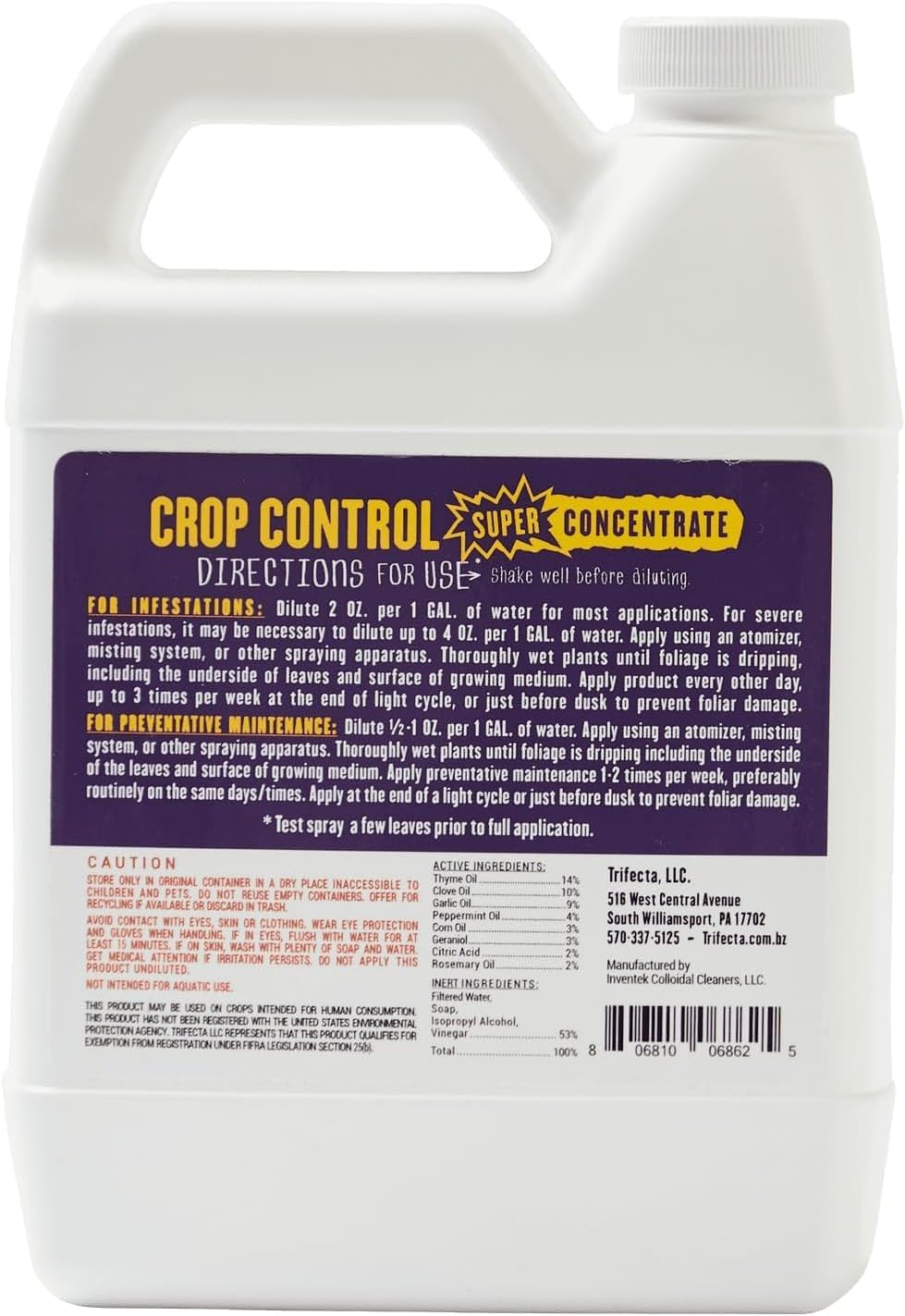 Trifecta Crop Control Super Concentrate All-in-One Natural Pesticide ...