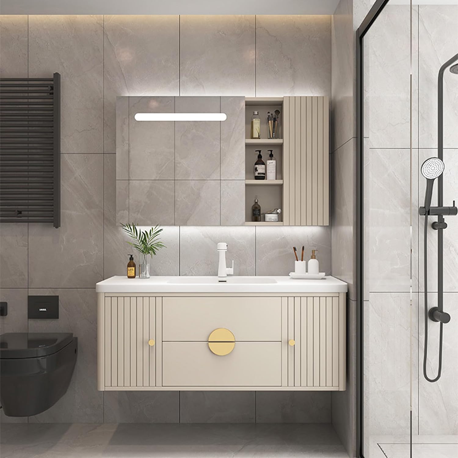 Amazon.com: TIZAZO Bathroom Vanity with Sink - 40IN Luxurious Bathroom ...