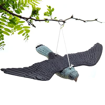 BRITENWAY Premium Bird Repellent Fake Flying Hawk Decoy Hanging ...