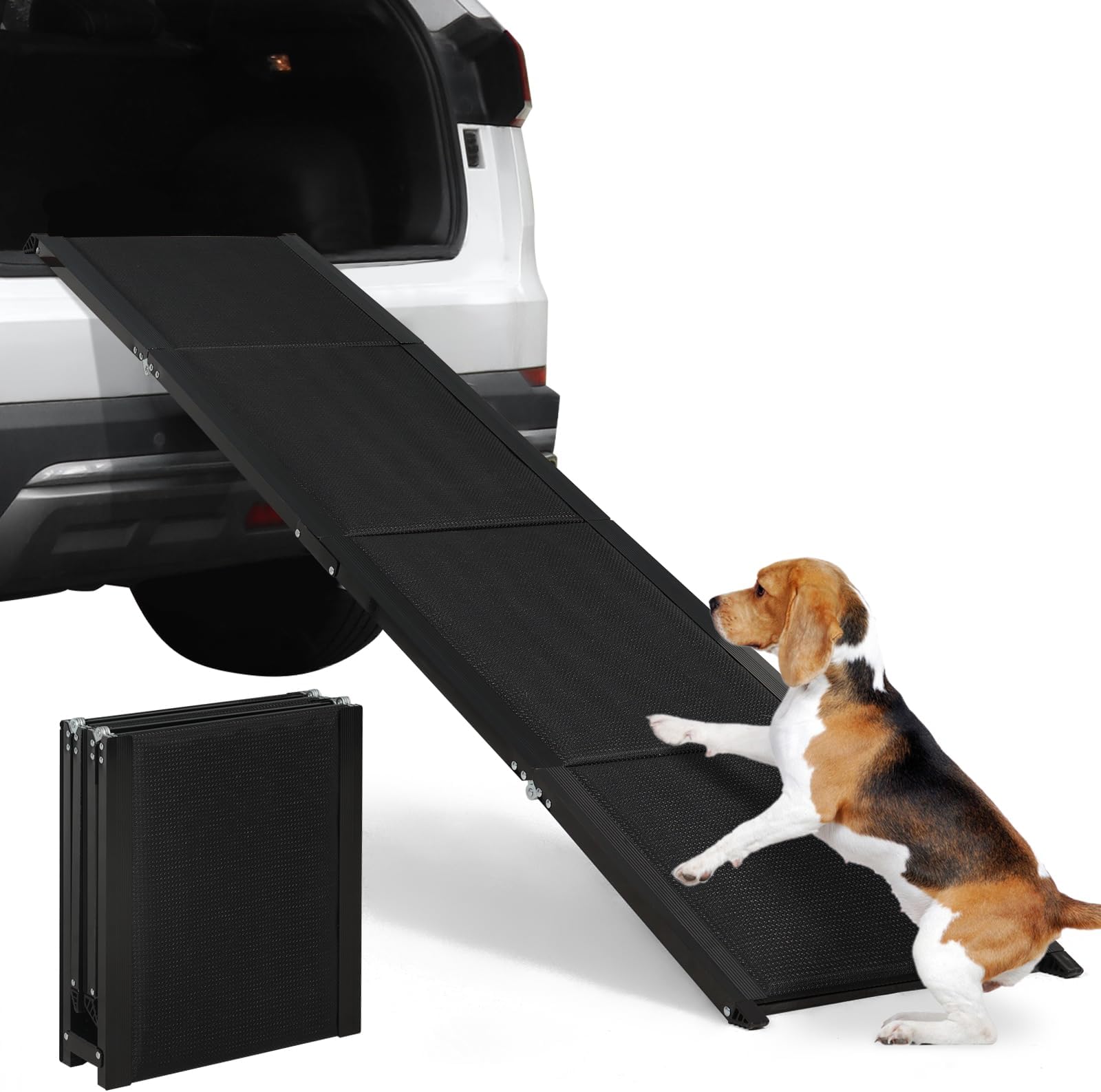 Pet Dog Ramp, Black Portable Folding Access Ramp for Dogs with Non Slip ...