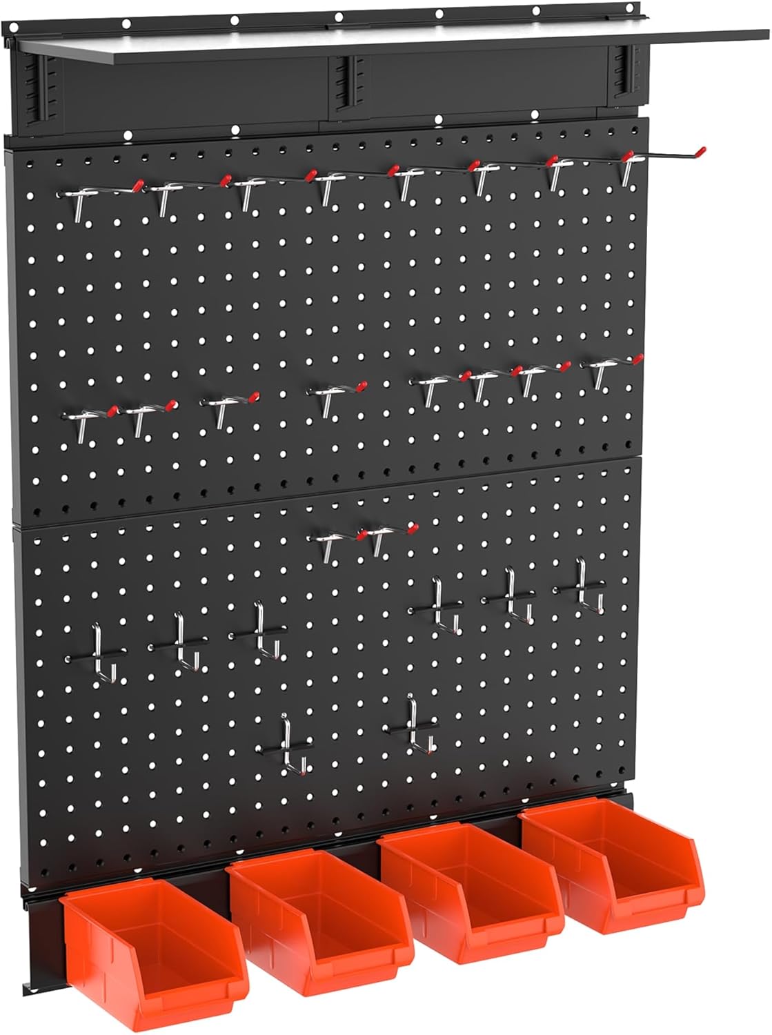 Amazon.com: TORACK Garage Metal Pegboard with Accessories, Tools ...