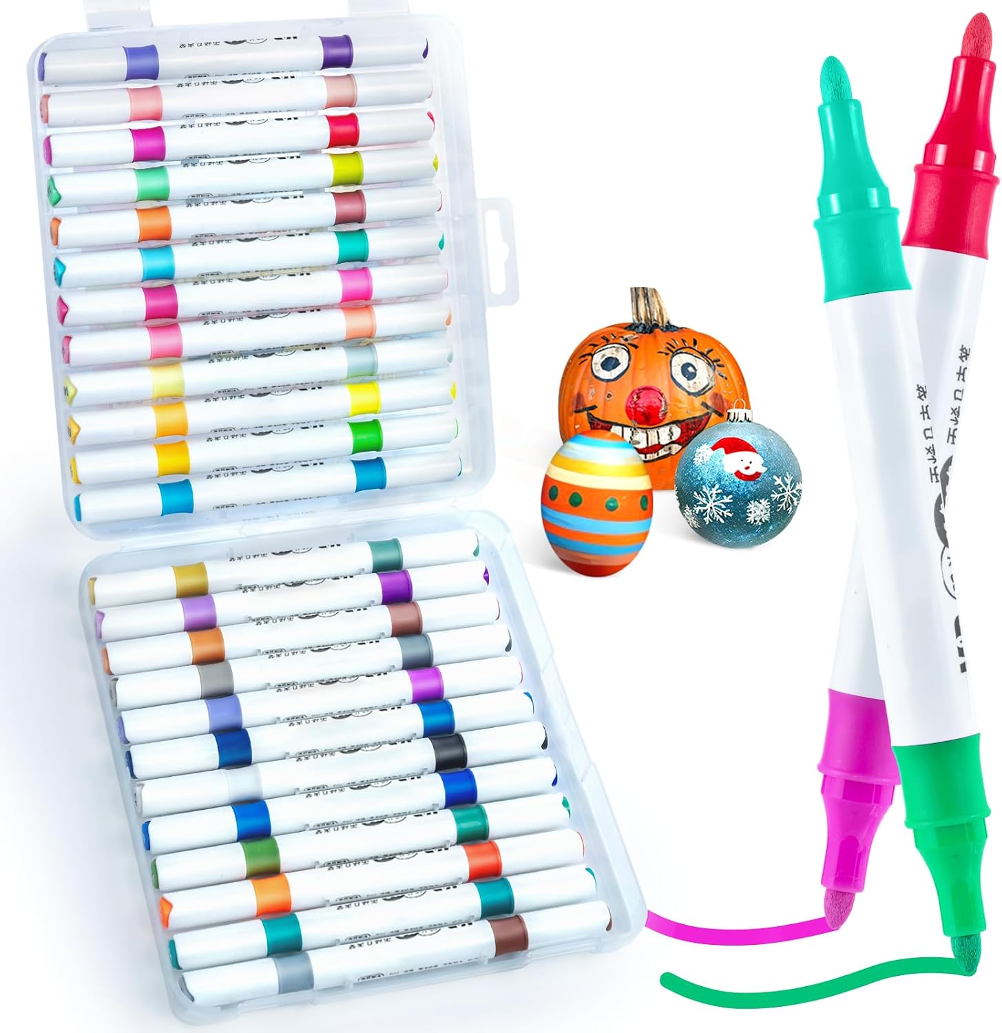 Amazon.com: M&G 24 PCS Dual Tip Acrylic Paint Pens, 48 Colors Acrylic ...