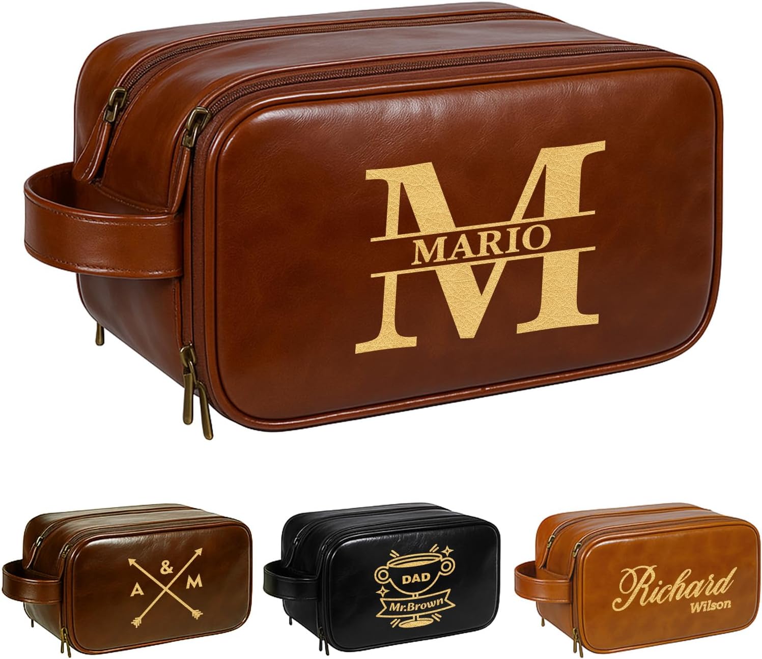 Amazon.com: Gowelly Personalized Toiletry Bag for Men - Custom Travel ...