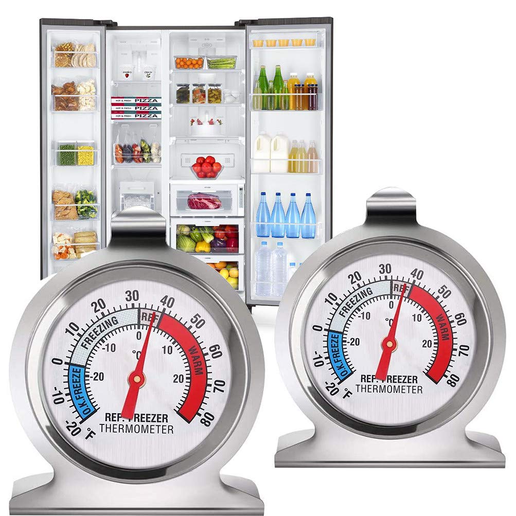 Amazon.com: Refrigerator Thermometer, 2 Pack Fridge Thermometer ...
