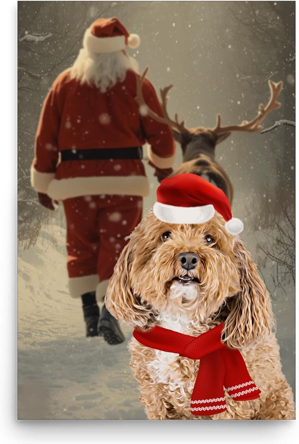 Amazon.com: Funny Red Bichpoo Poochon Poster 12x18 Unframed Christmas ...