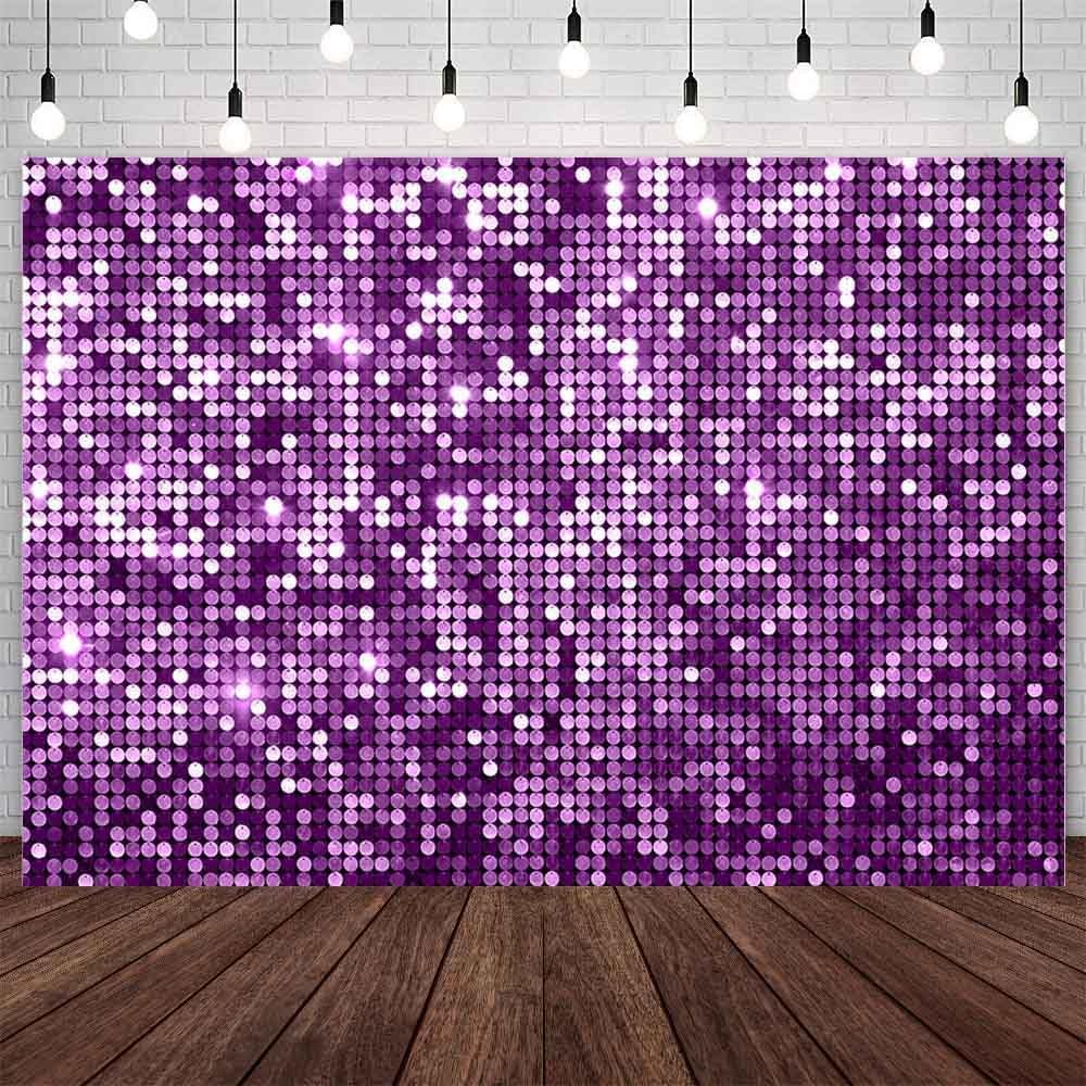 Amazon.com : AIBIIN 7x5ft Purple Glitter Backdrop Disco Bachelorette ...