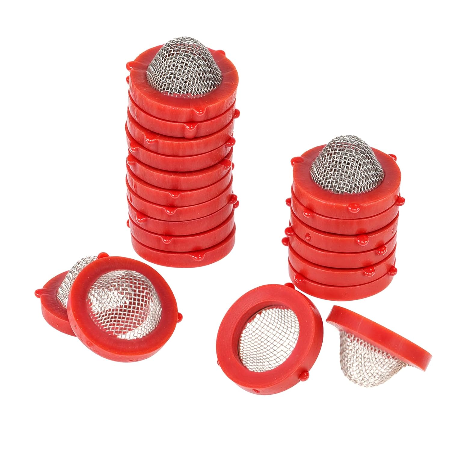 Amazon.com: 20Pcs Stainless Steel Hose Coupling Filter Silicone Washers ...