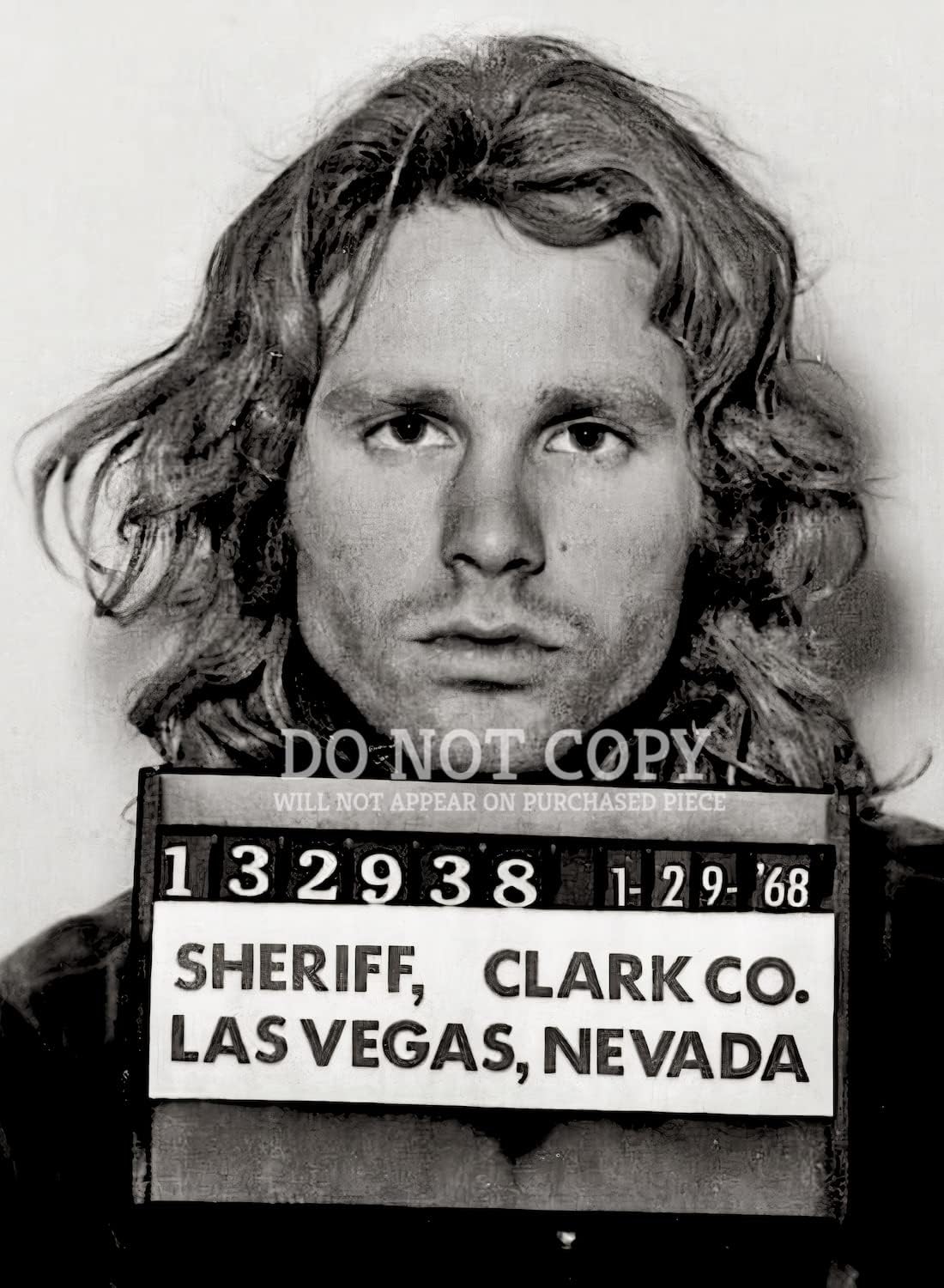 Amazon.com: Jim Morrison Mugshot Photograph 11 X 15 - Las Vegas 1968 ...