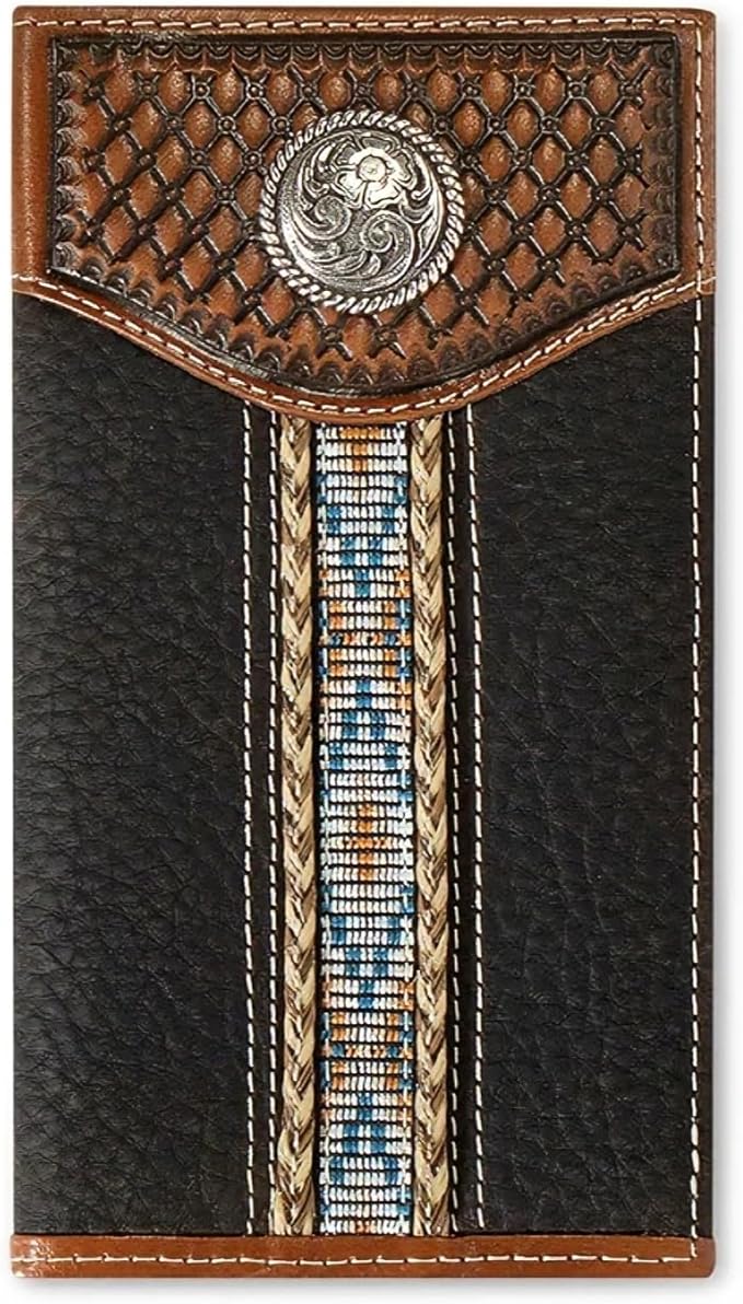 Amazon.com: ARIAT Western Wallet Mens Rodeo Southwest Woven Brown Rowdy ...